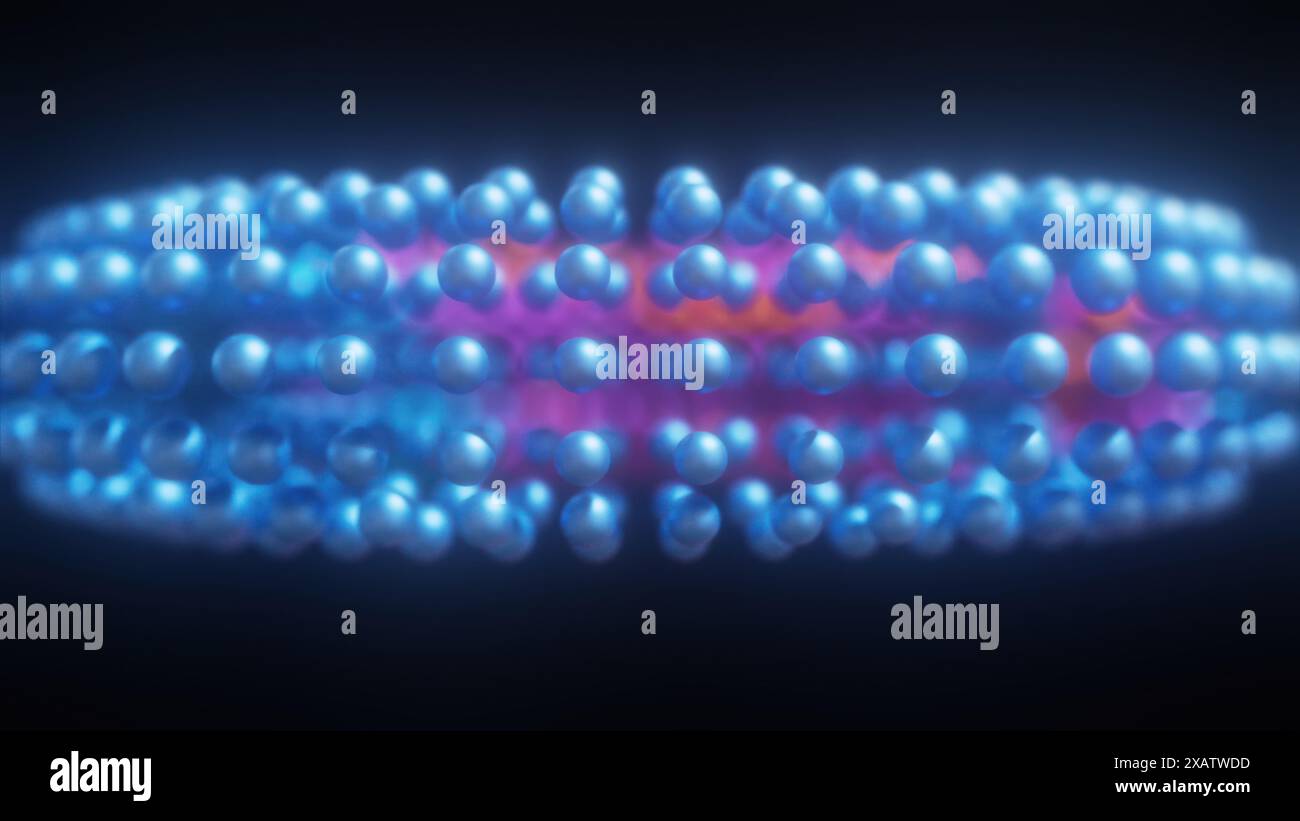 Multicolored spheres with dof effect. Computer generated 3d render ...