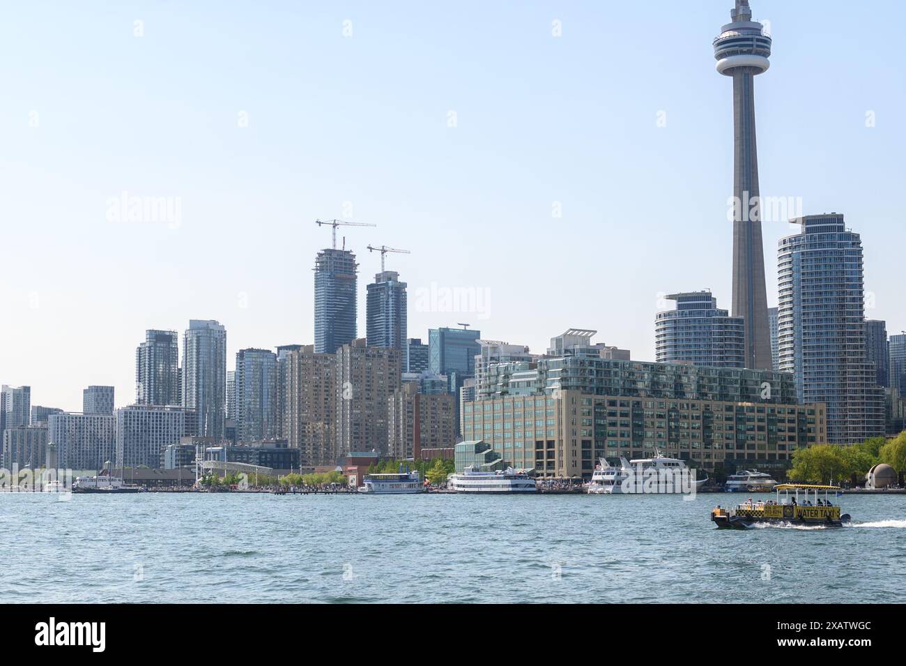 Toronto, ON, Canada - June 4, 2024: View a water taxi boat on Ontario ...