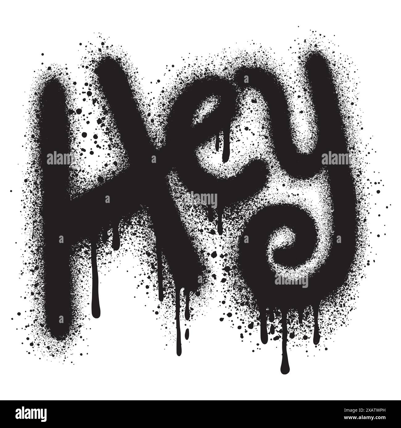 Graffiti Hey Word Sprayed isolated with a white background Stock Vector ...