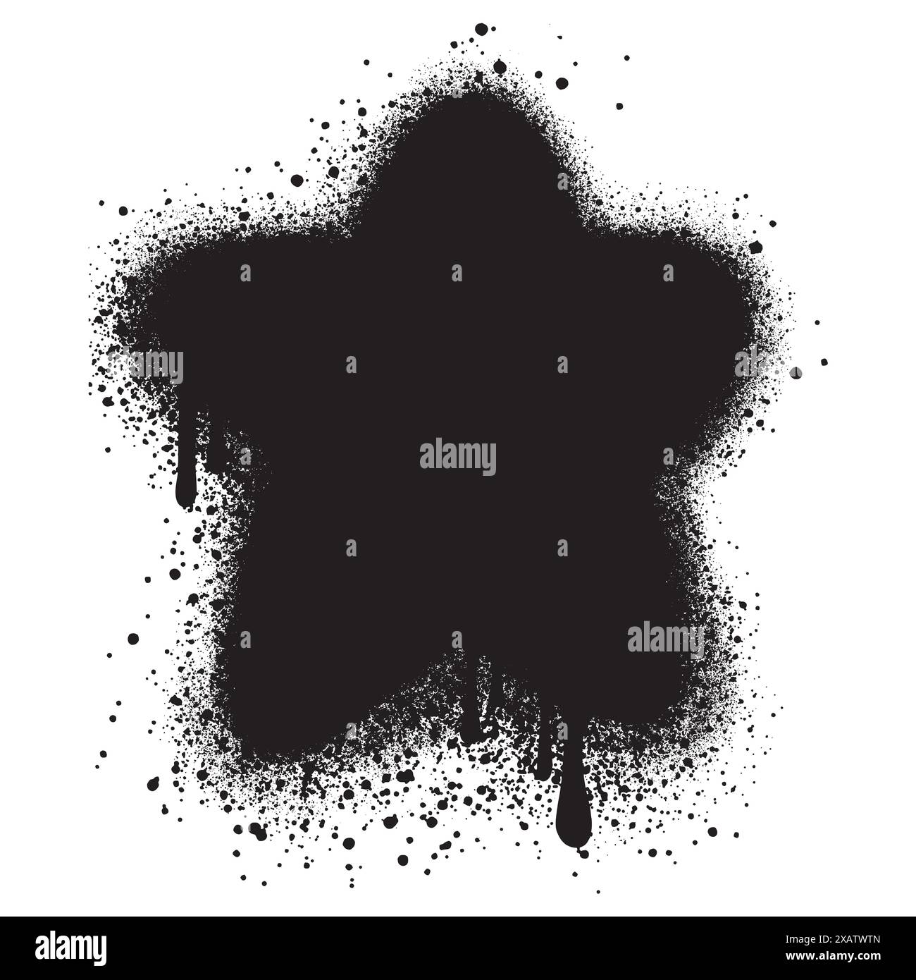 Spray Painted Graffiti star icon isolated on white background. vector ...