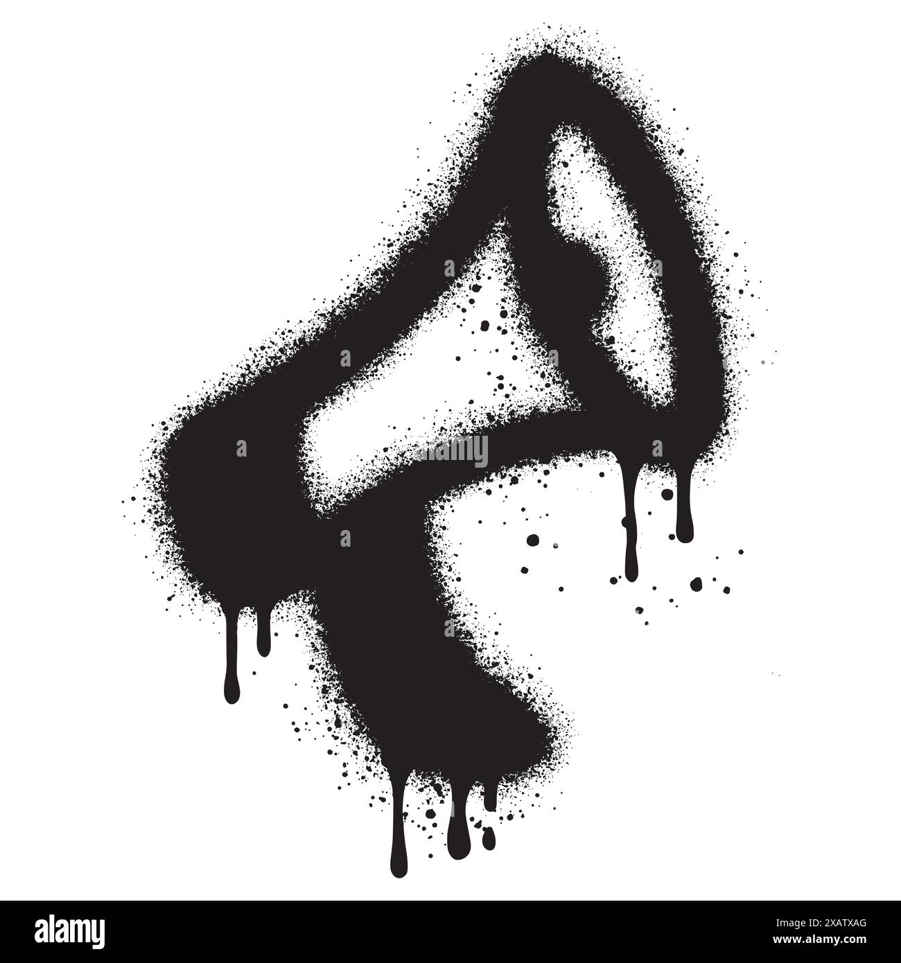 Spray Painted Graffiti Megaphone icon Sprayed isolated with a white ...