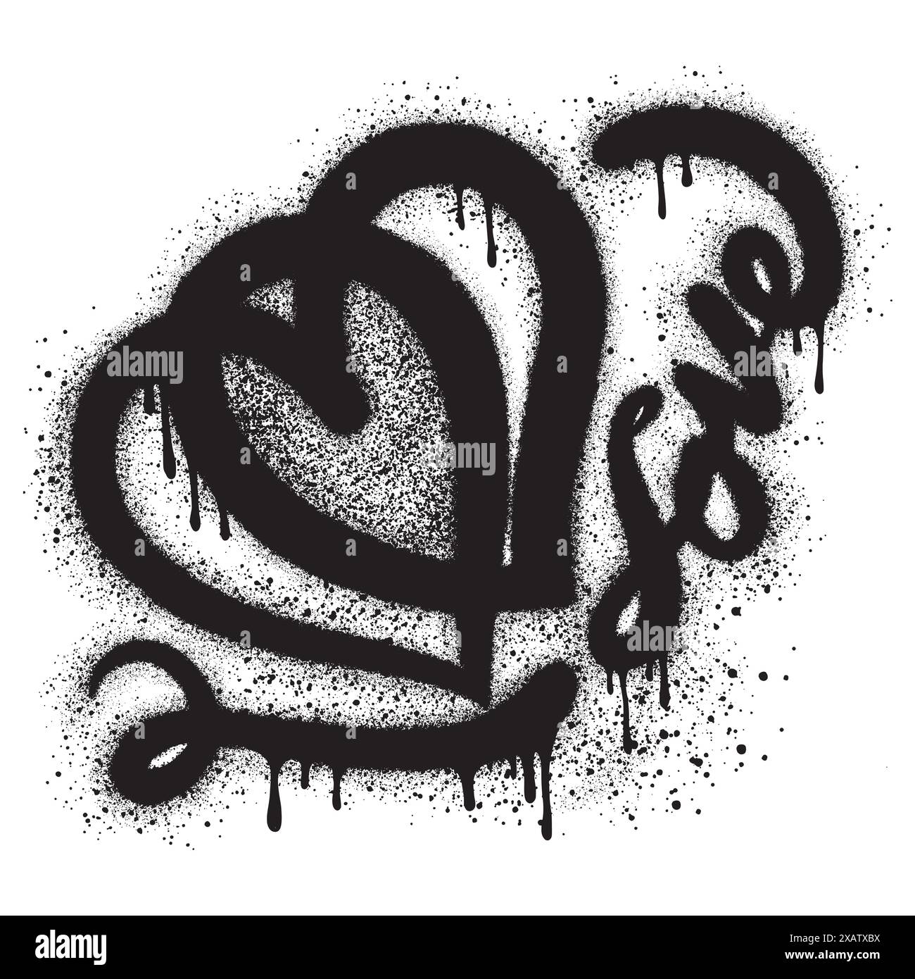 Graffiti pink heart Stock Vector Images - Alamy