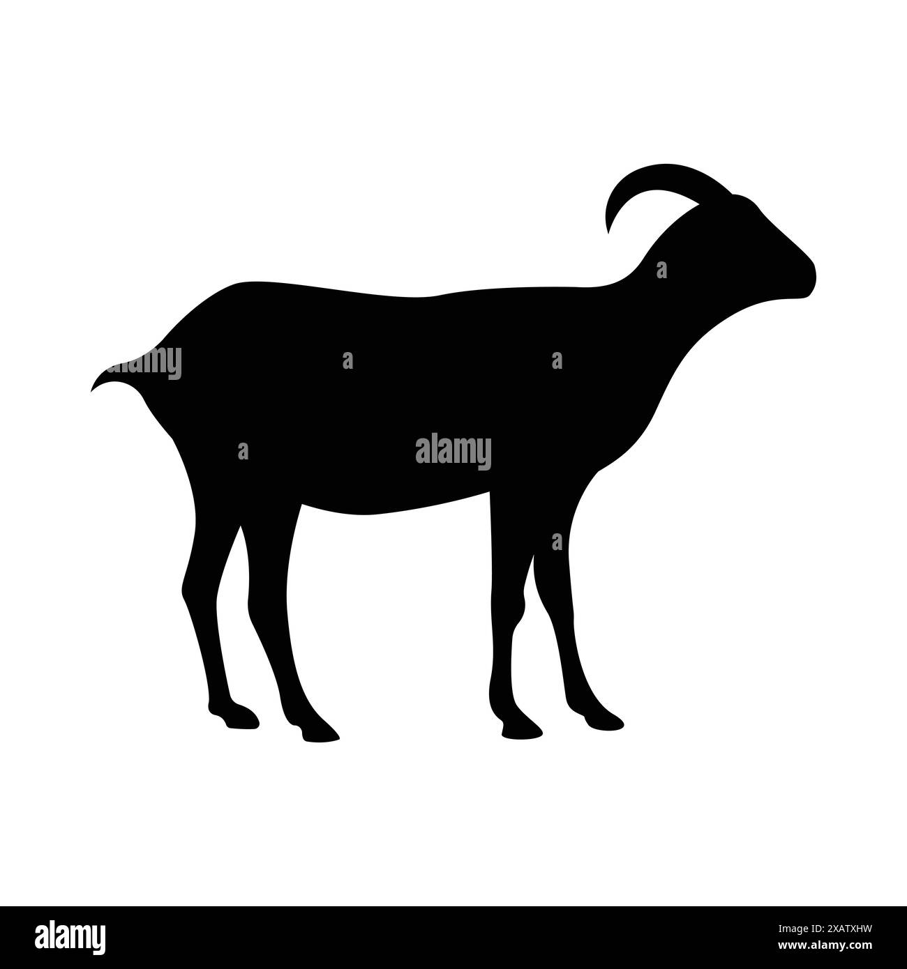 Goat shadow vector icon. Goat eid ul adha icon vector shadow Stock ...