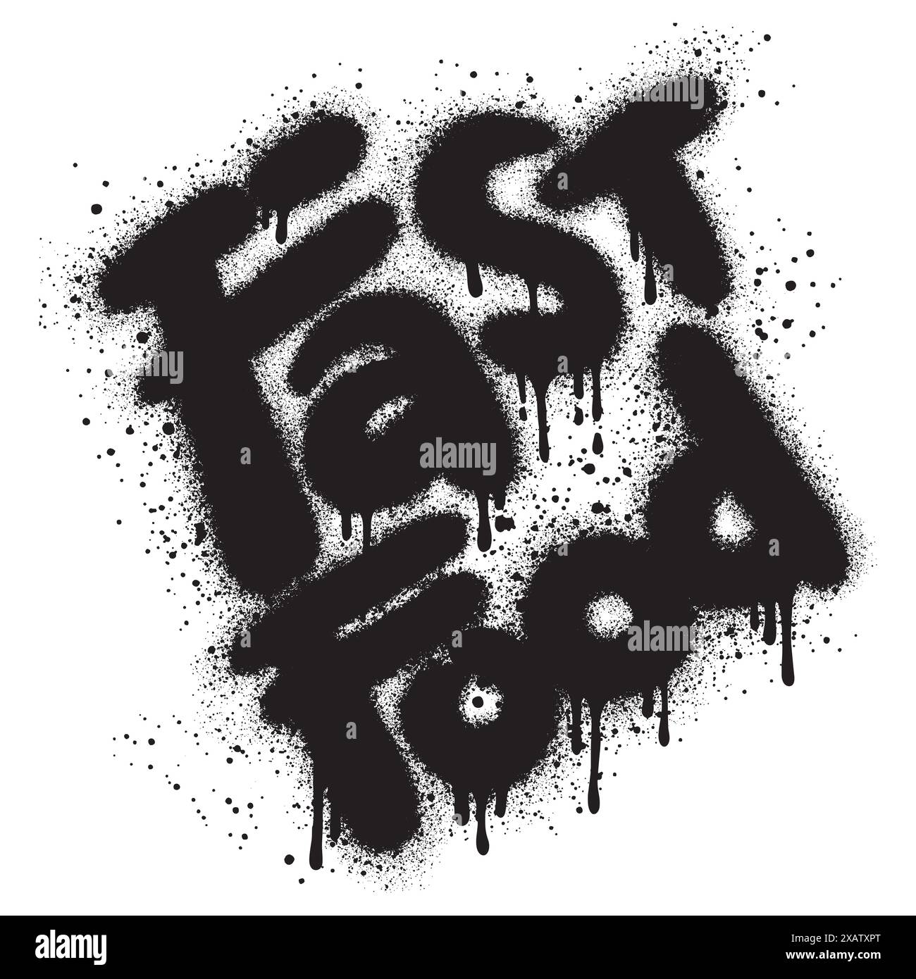 graffiti Fast Food text sprayed in black over white Stock Vector Image ...