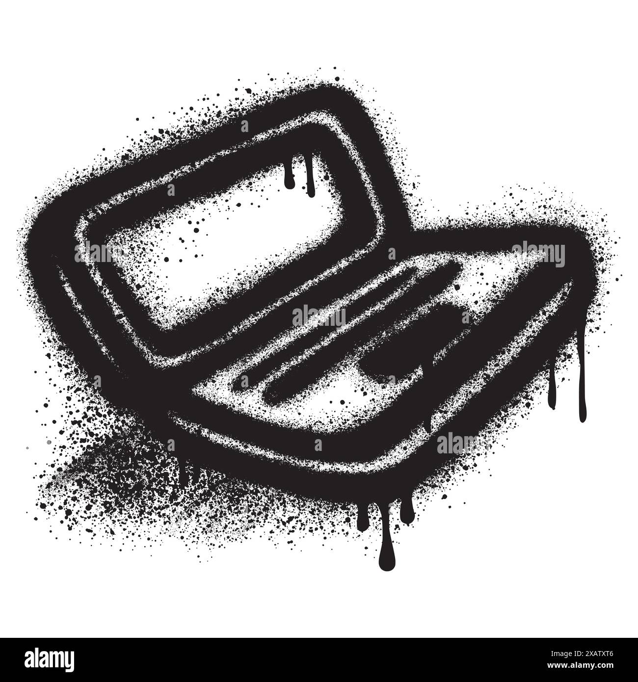 Spray Painted Graffiti Laptop isolated with a white background. Vector ...