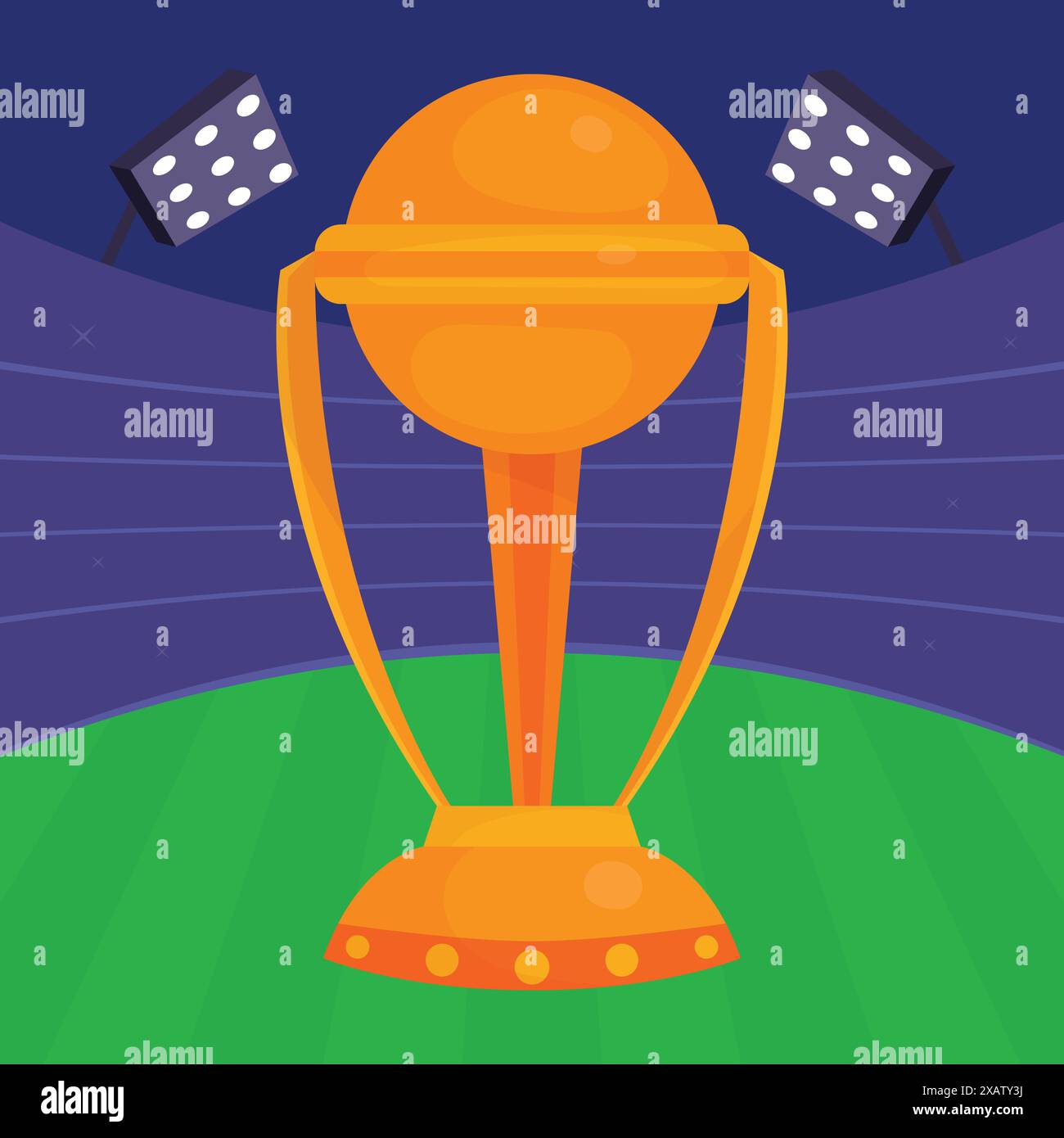 Cricket World Cup trophy vector icon. Cricket World Cup trophy on the ...