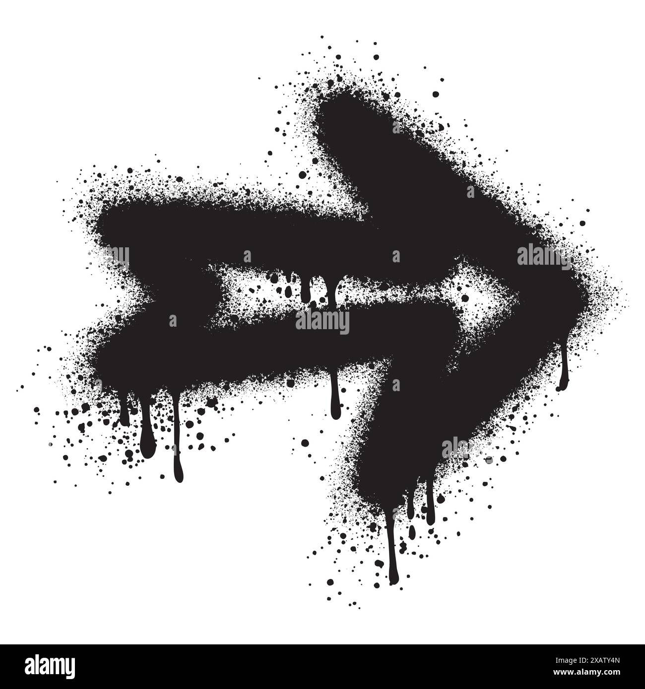 Spray Painted Graffiti arrow Sprayed isolated with a white background ...