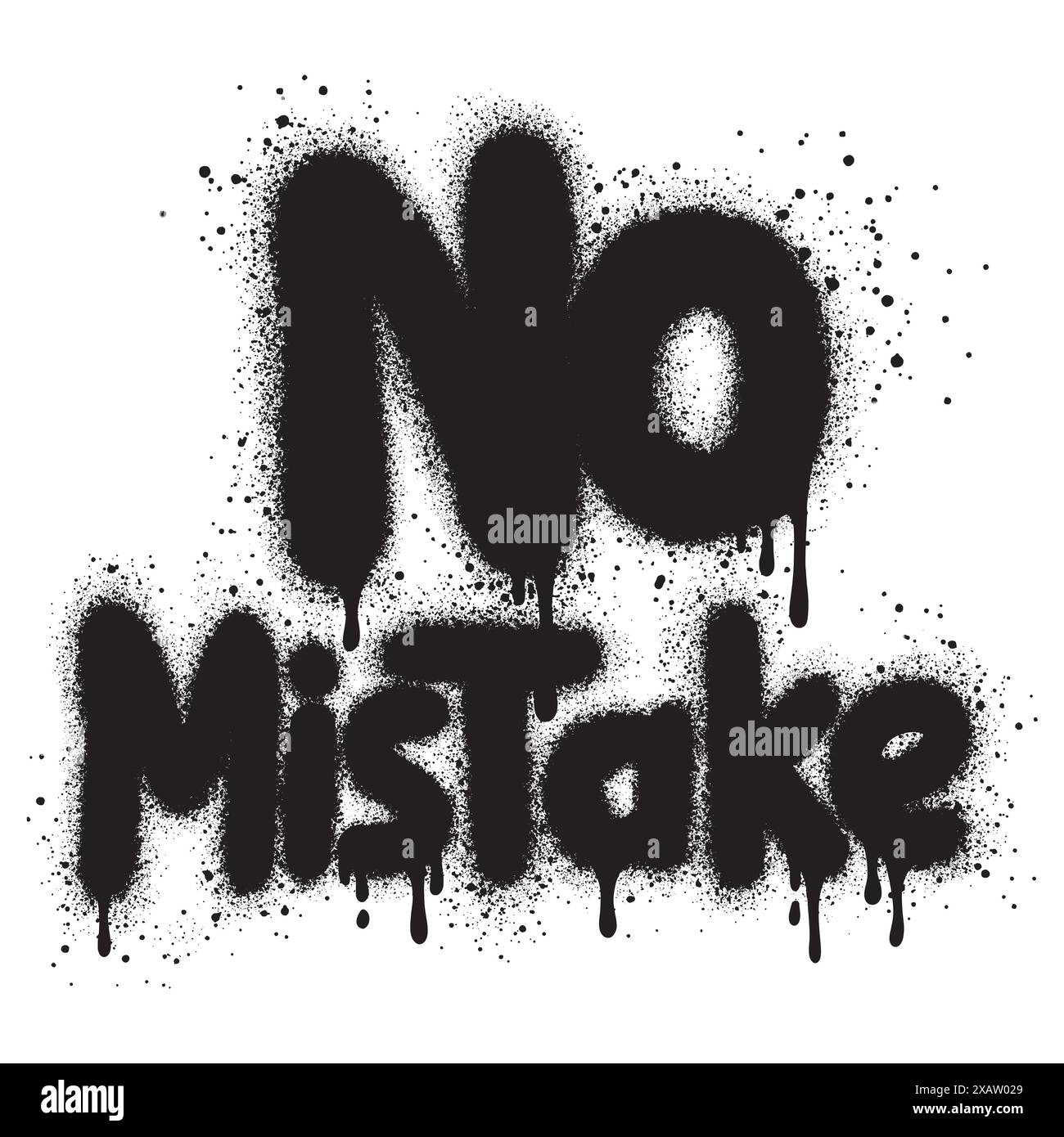 graffiti No mistake text sprayed in black over white Stock Vector Image ...