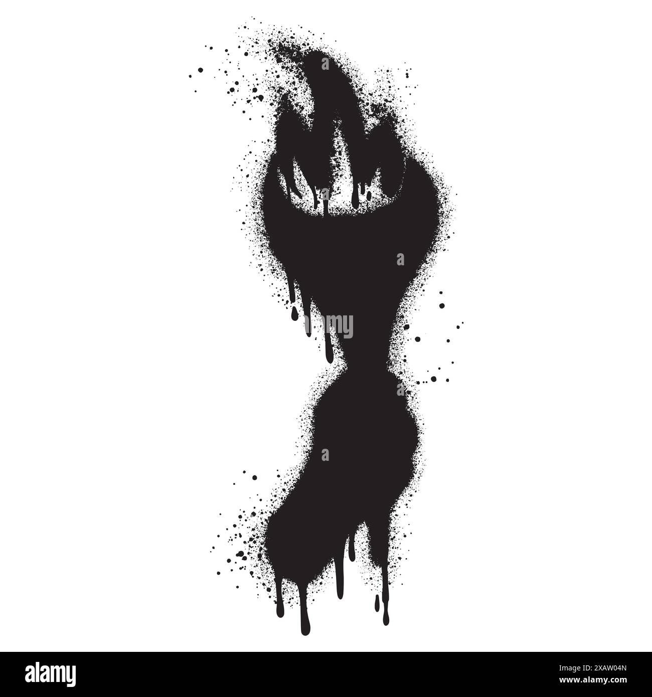 Spray Painted Graffiti torch fire Sprayed isolated with a white ...