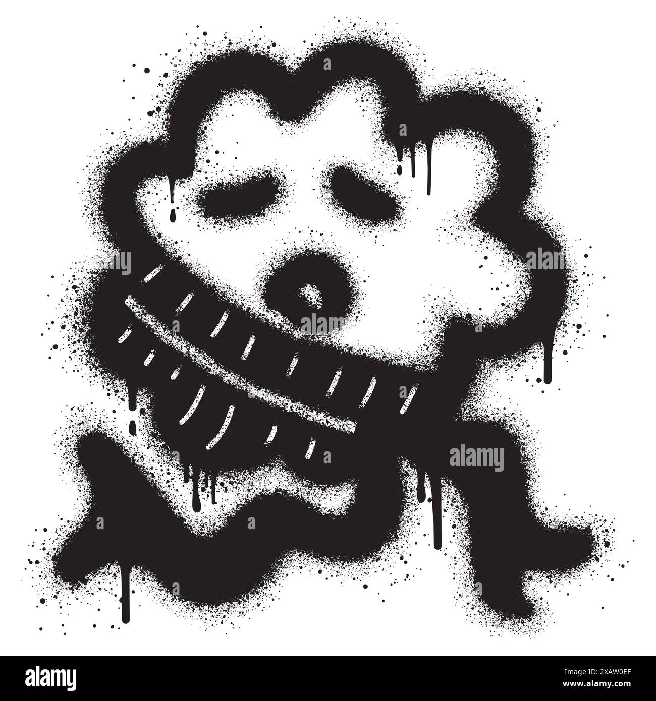 Spray Painted Graffiti cloud icon Sprayed. graffiti cloud icon with ...