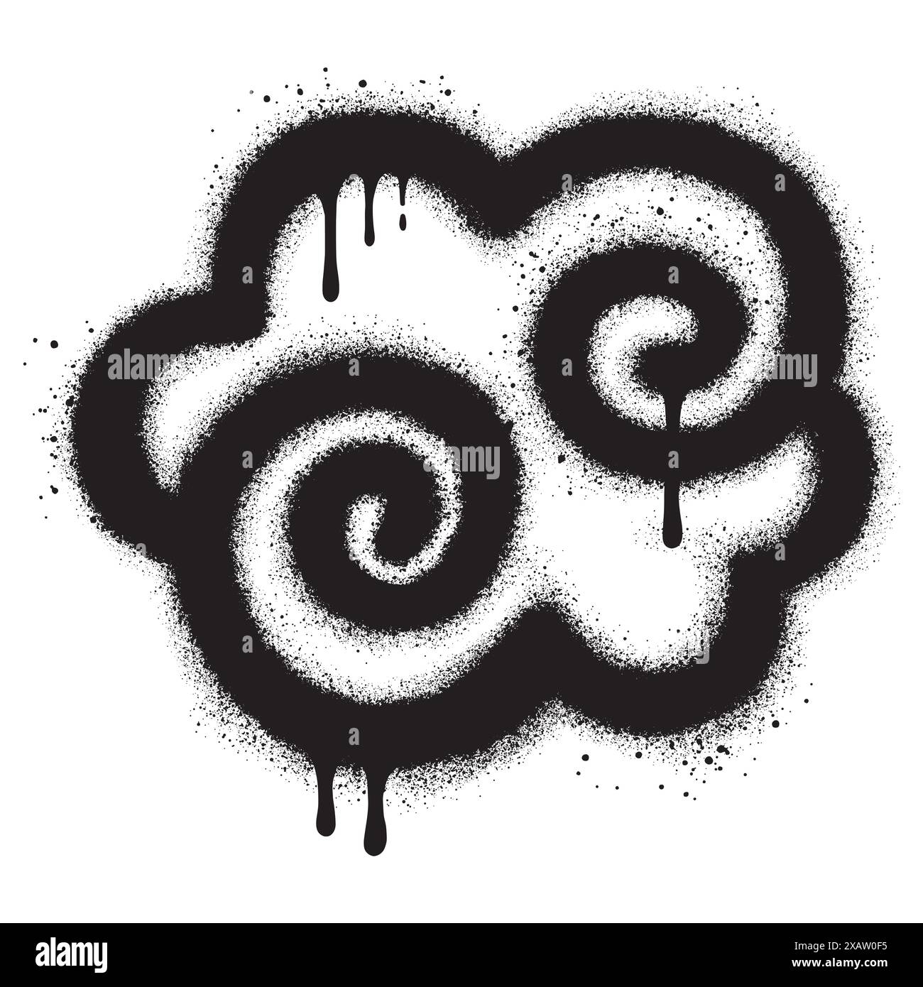 Spray Painted Graffiti cloud icon Sprayed. graffiti cloud icon with ...