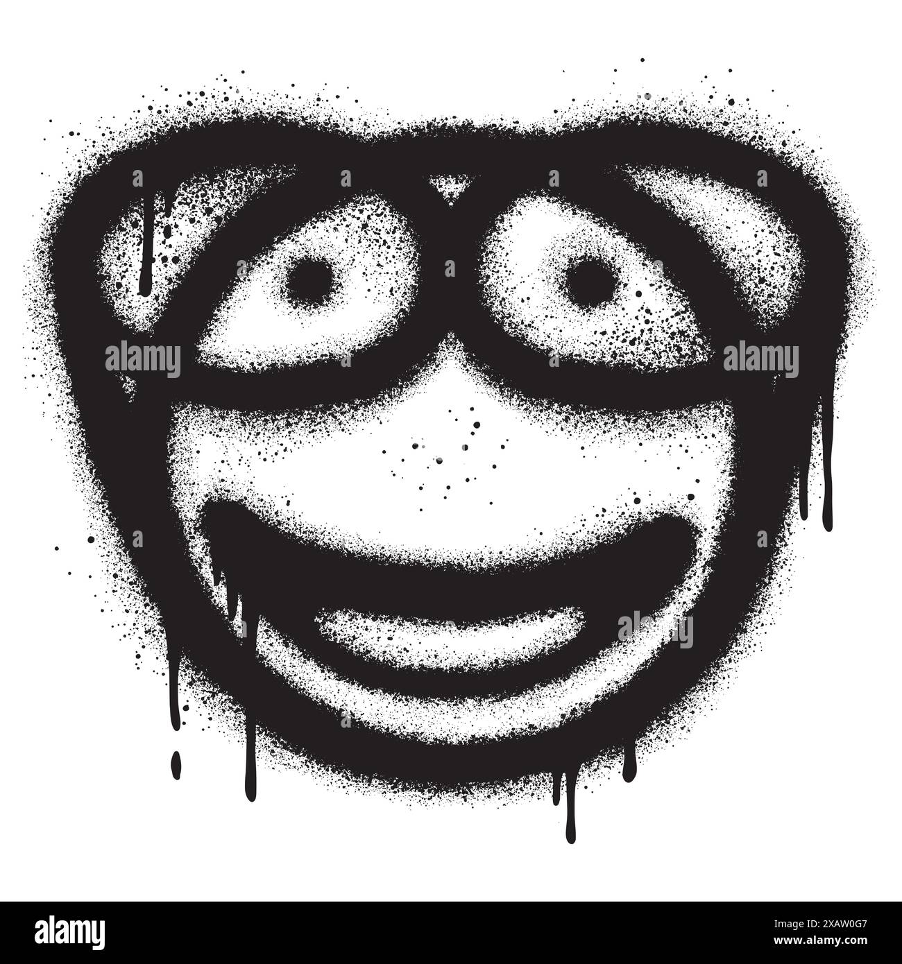 Spray Painted Graffiti smiling face emoticon Stock Vector Image & Art ...