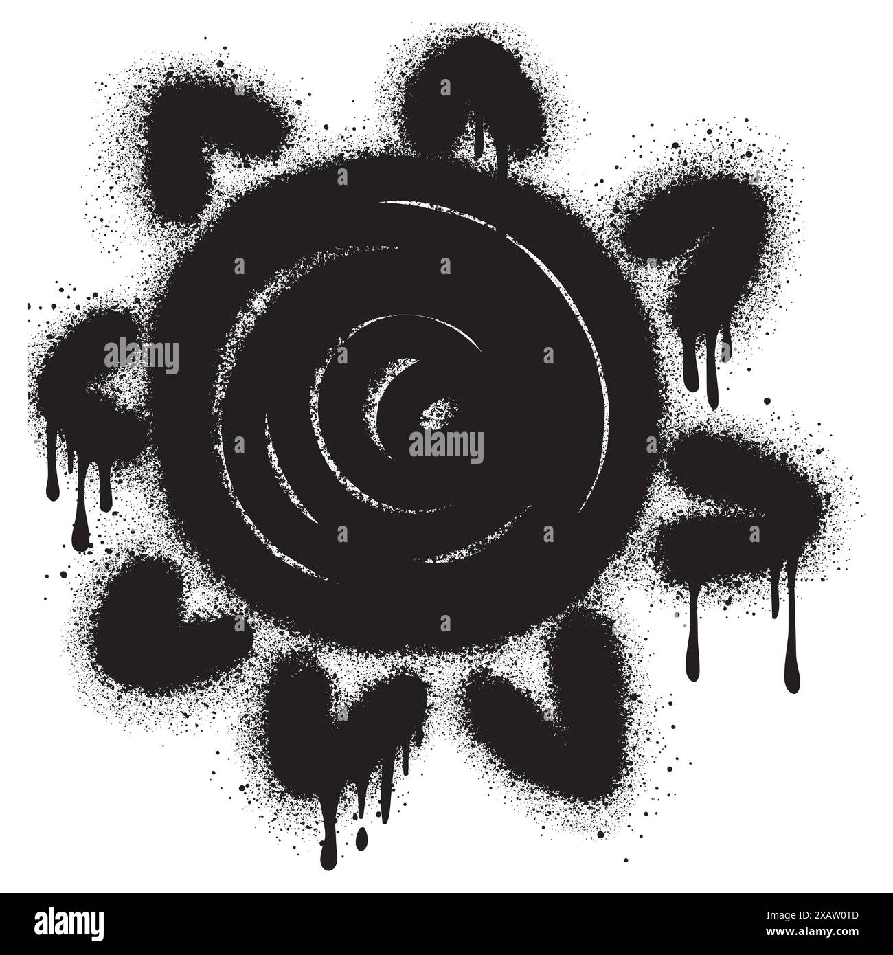 sun spray paint vector. Graffiti, grunge, sunlight graffiti spray on ...