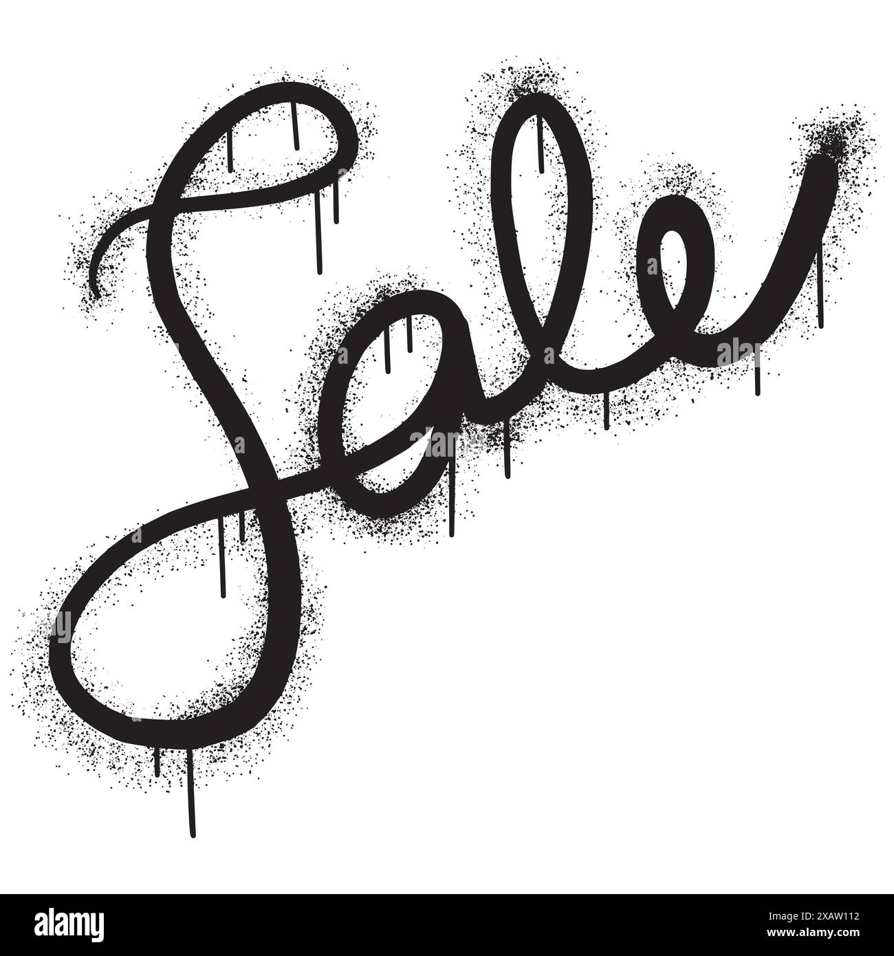 graffiti sale text sprayed in black over white Stock Vector Image & Art ...