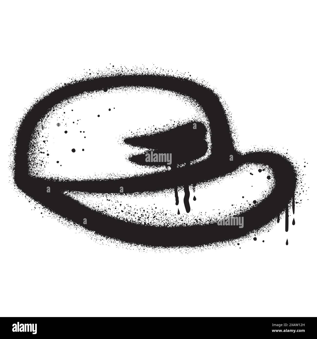Graffiti hat with black spray paint.vector illustration Stock Vector ...