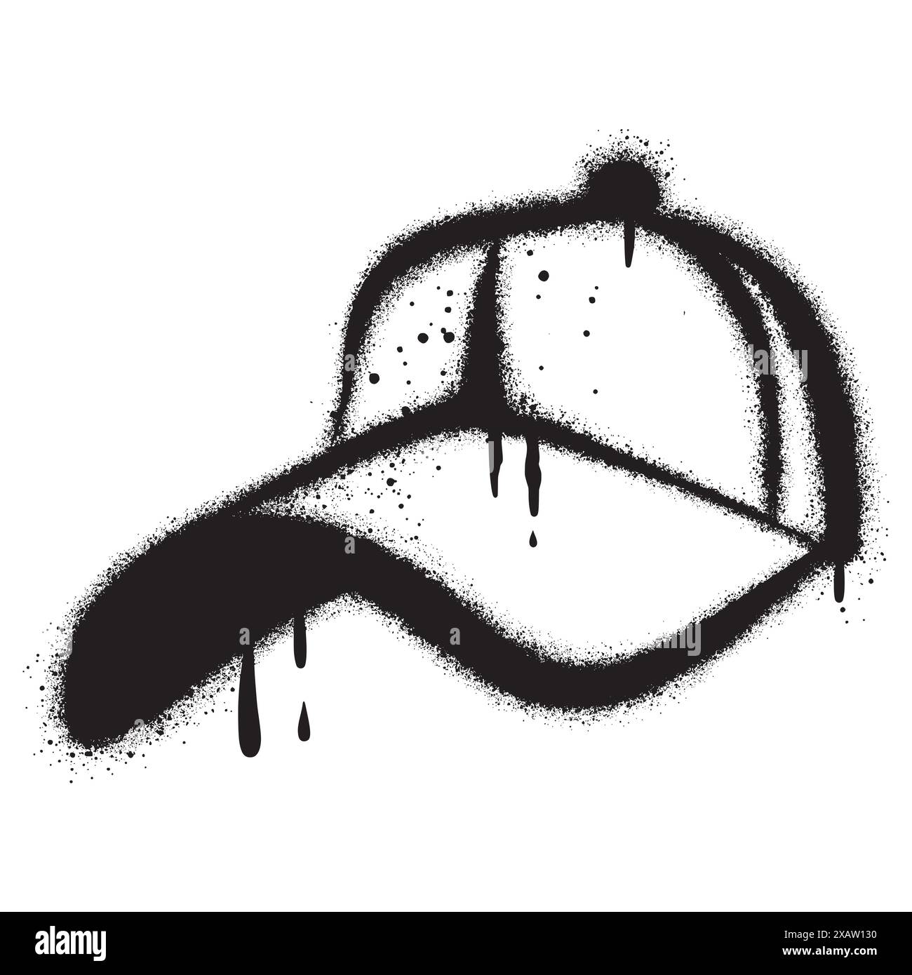 Graffiti hat with black spray paint.vector illustration Stock Vector ...