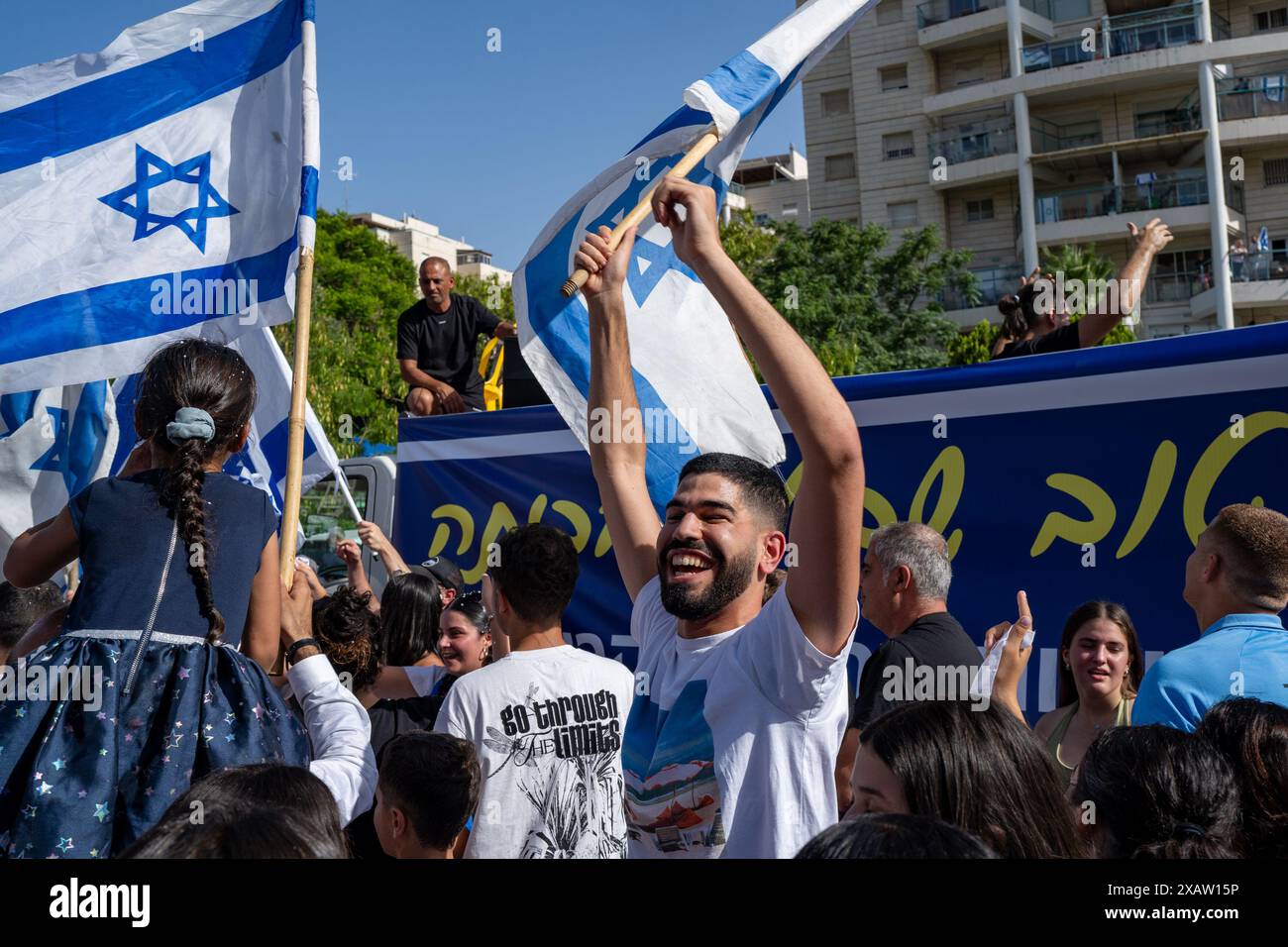 Crowds of people seen singing and dancing following the announcement of ...