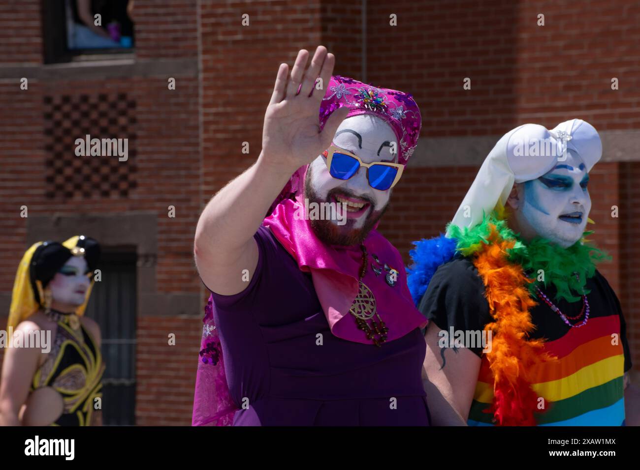 Boston, Massachusetts, USA June 8, 2024. Boston Gay Pride parade ...