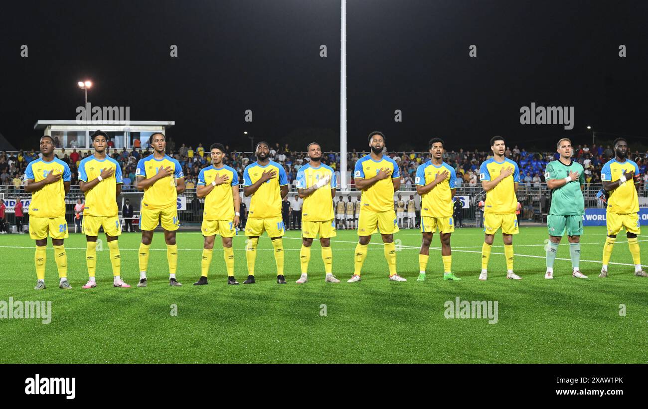 ORANJESTAD - (l-r) Isai Marselia of Aruba, Kymani Nedd of Aruba, Sandro ...