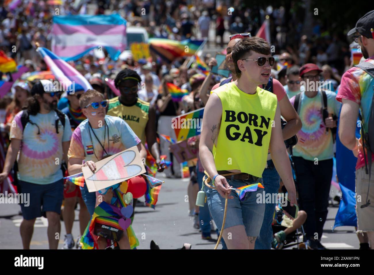 Boston, Massachusetts, USA June 8, 2024. Boston Gay Pride parade ...