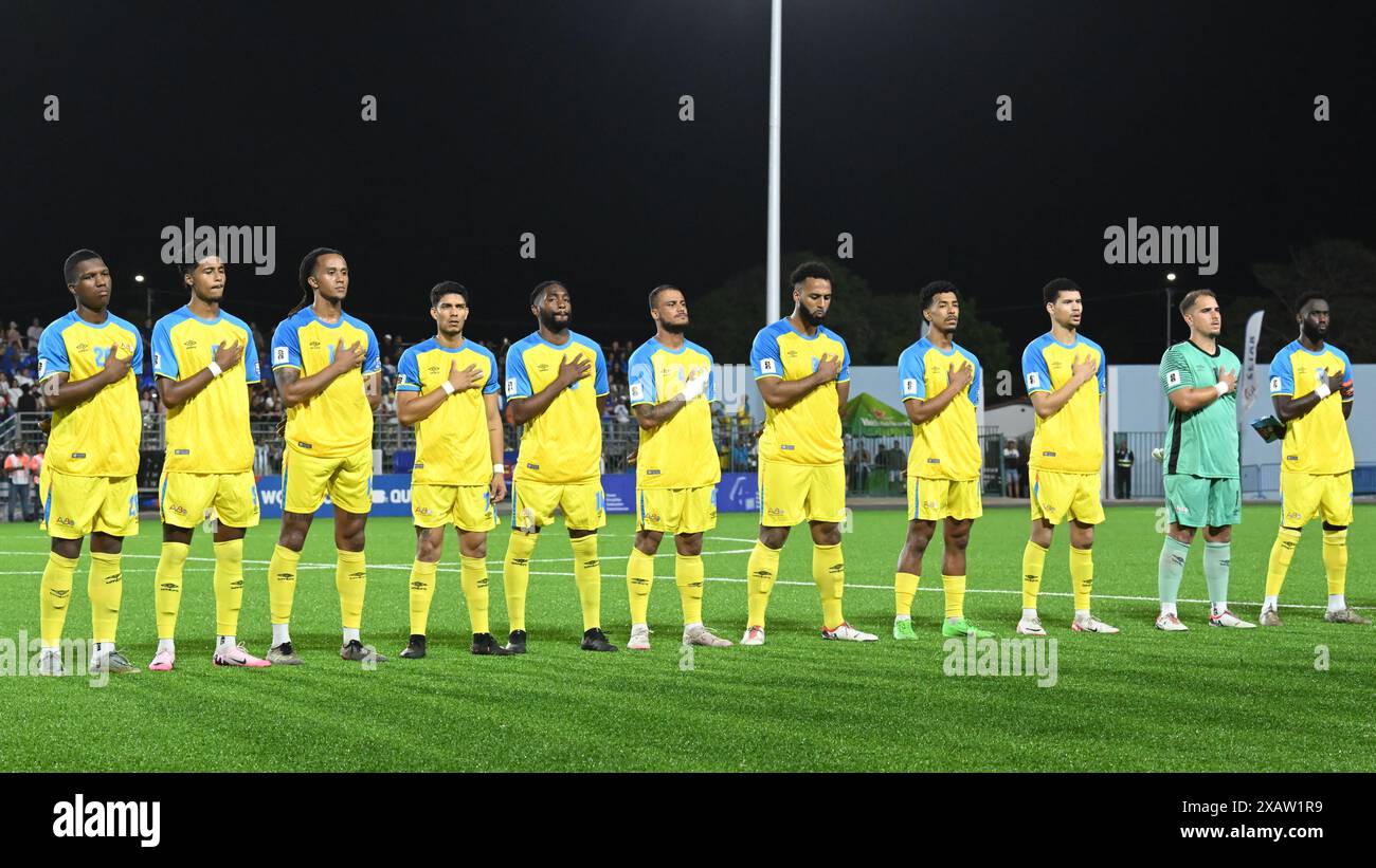 ORANJESTAD - (lr) Isai Marselia of Aruba, Kymani Nedd of Aruba, Sandro ...