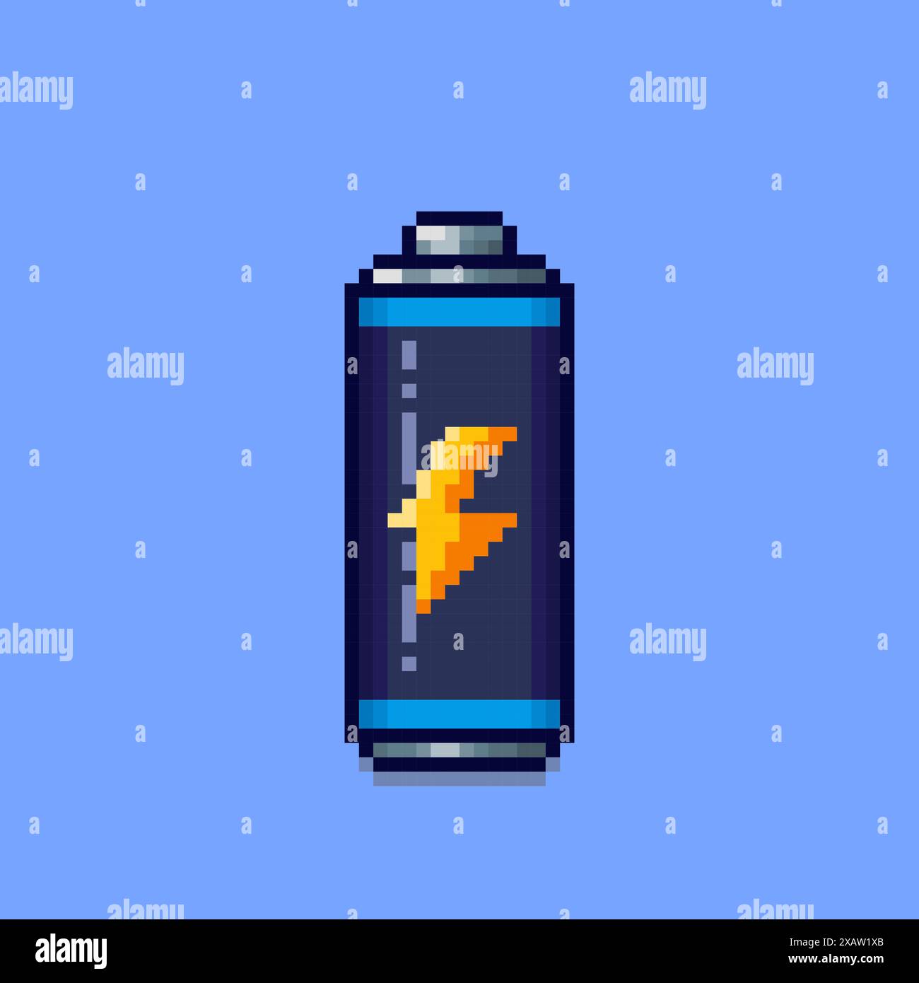 Vector Illustration of battery with Pixel Art Design, perfect for game ...