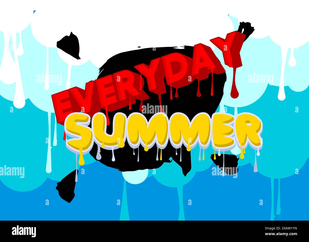 Summer Graffiti tag. Abstract modern street art decoration performed in ...