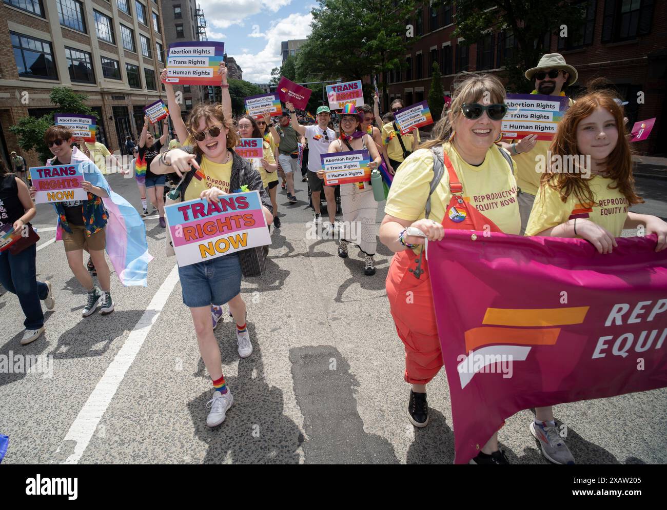 Boston, Massachusetts, USA June 8, 2024. Boston Gay Pride parade ...
