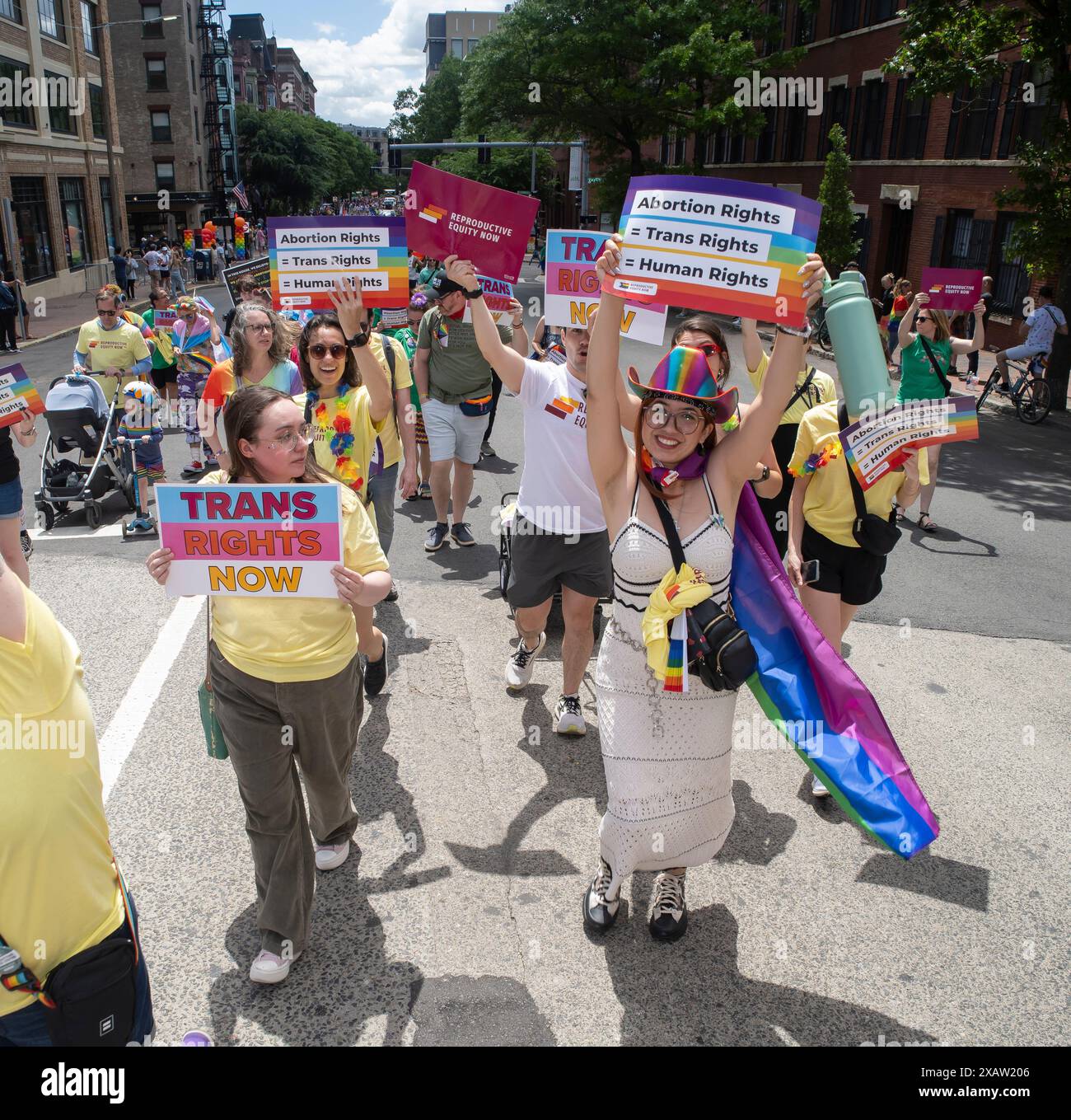 Boston, Massachusetts, USA June 8, 2024. Boston Gay Pride parade ...
