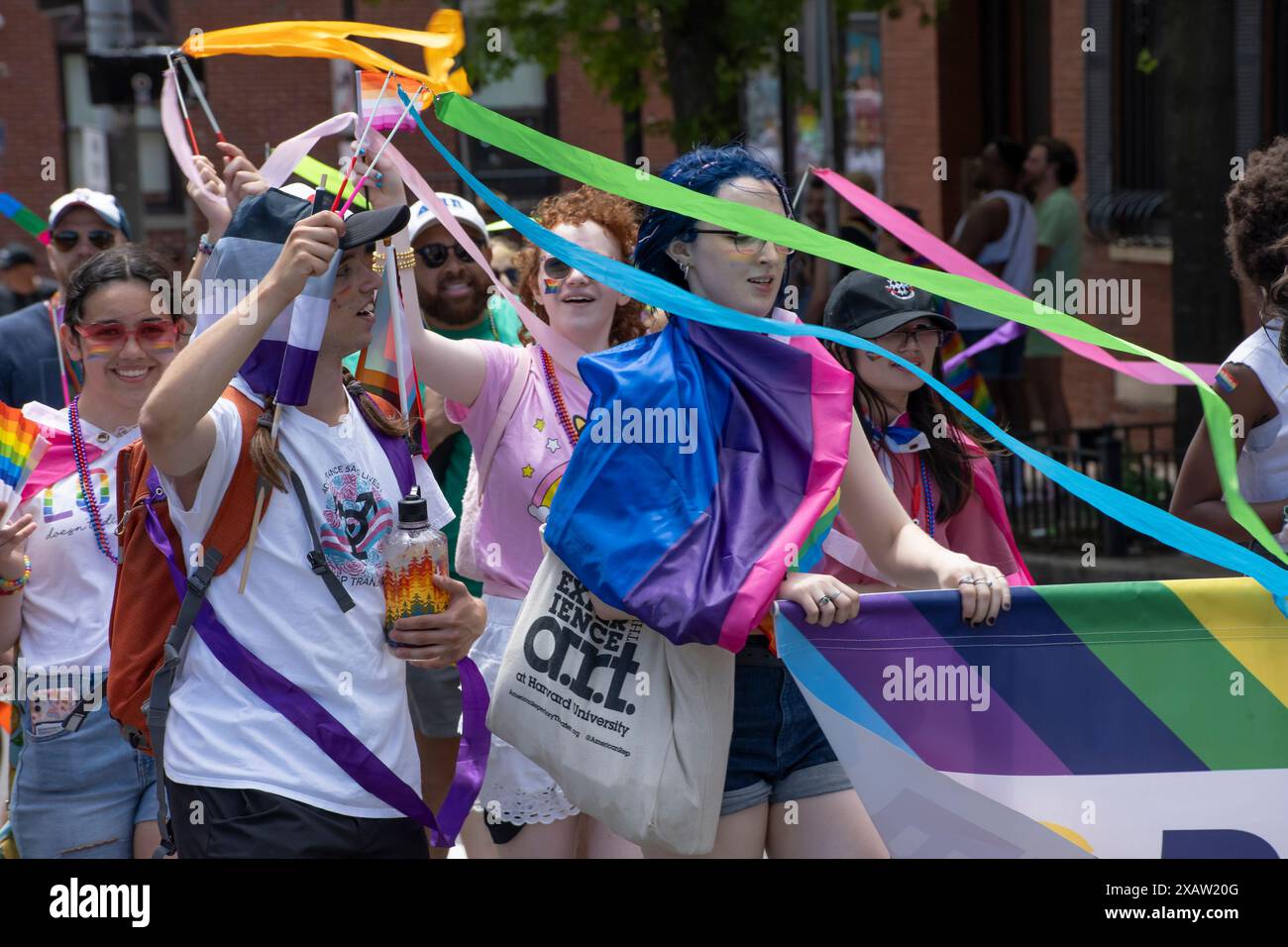 Boston, Massachusetts, USA June 8, 2024. Boston Gay Pride parade ...