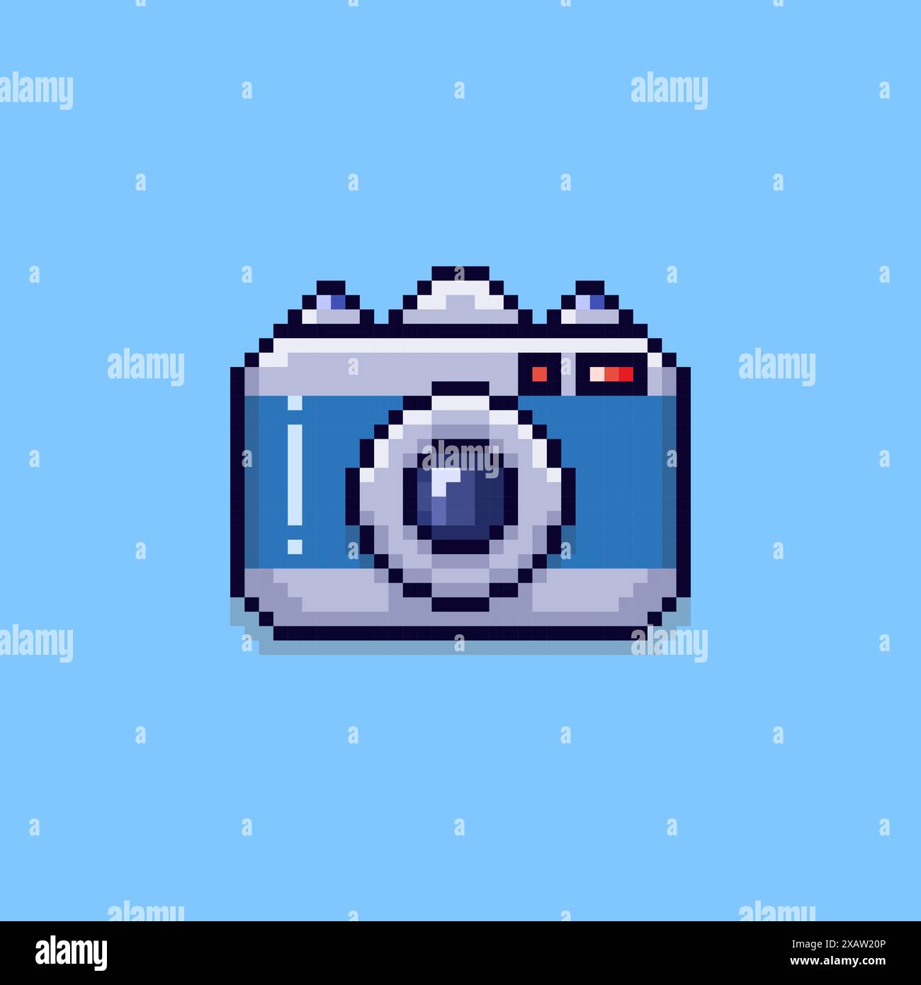 Vector Illustration of camera with Pixel Art Design, perfect for game ...