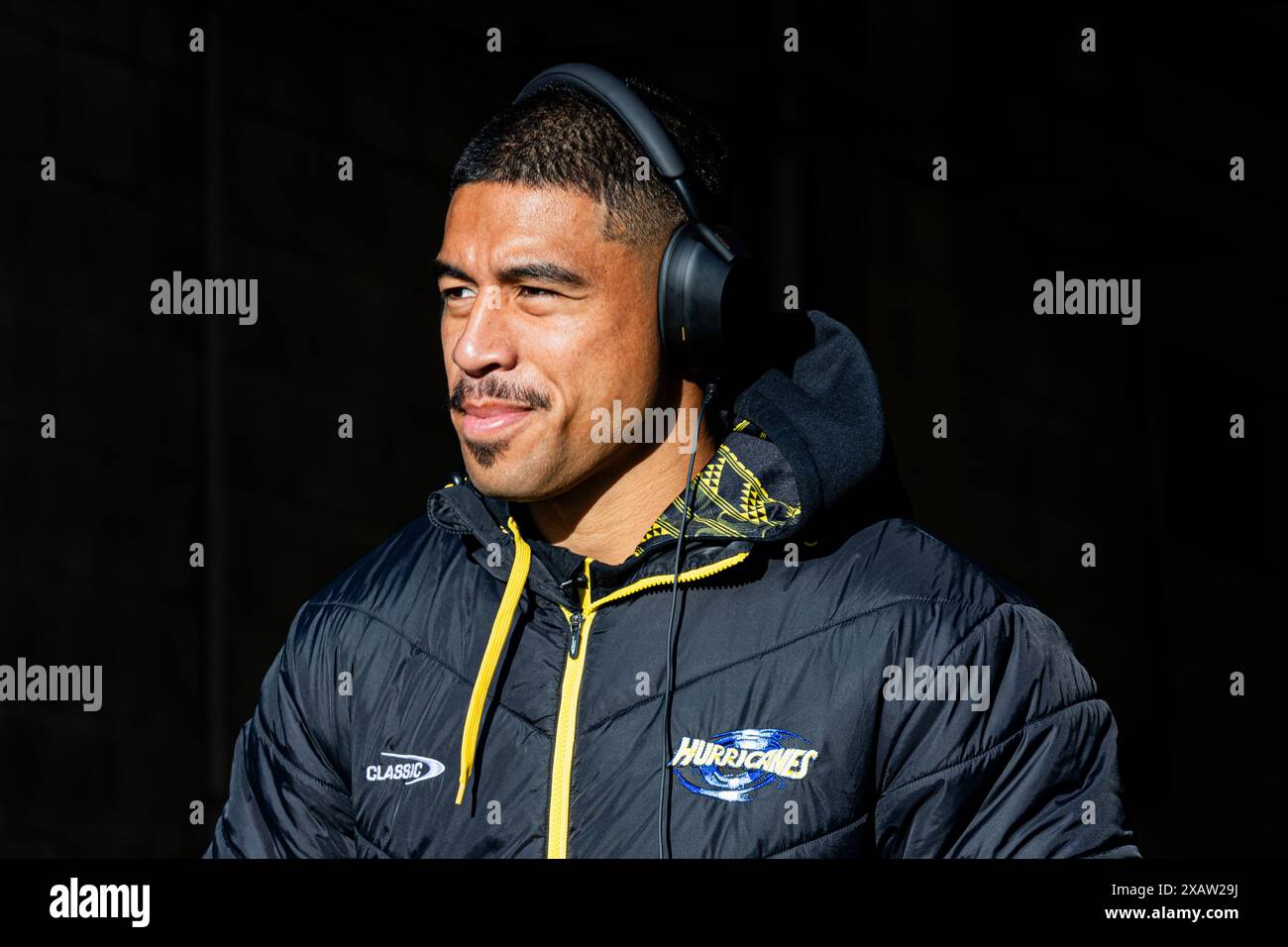 Wellington, New Zealand, 8 June, 2024. Hurricanes winger Salesi Rayasi ...
