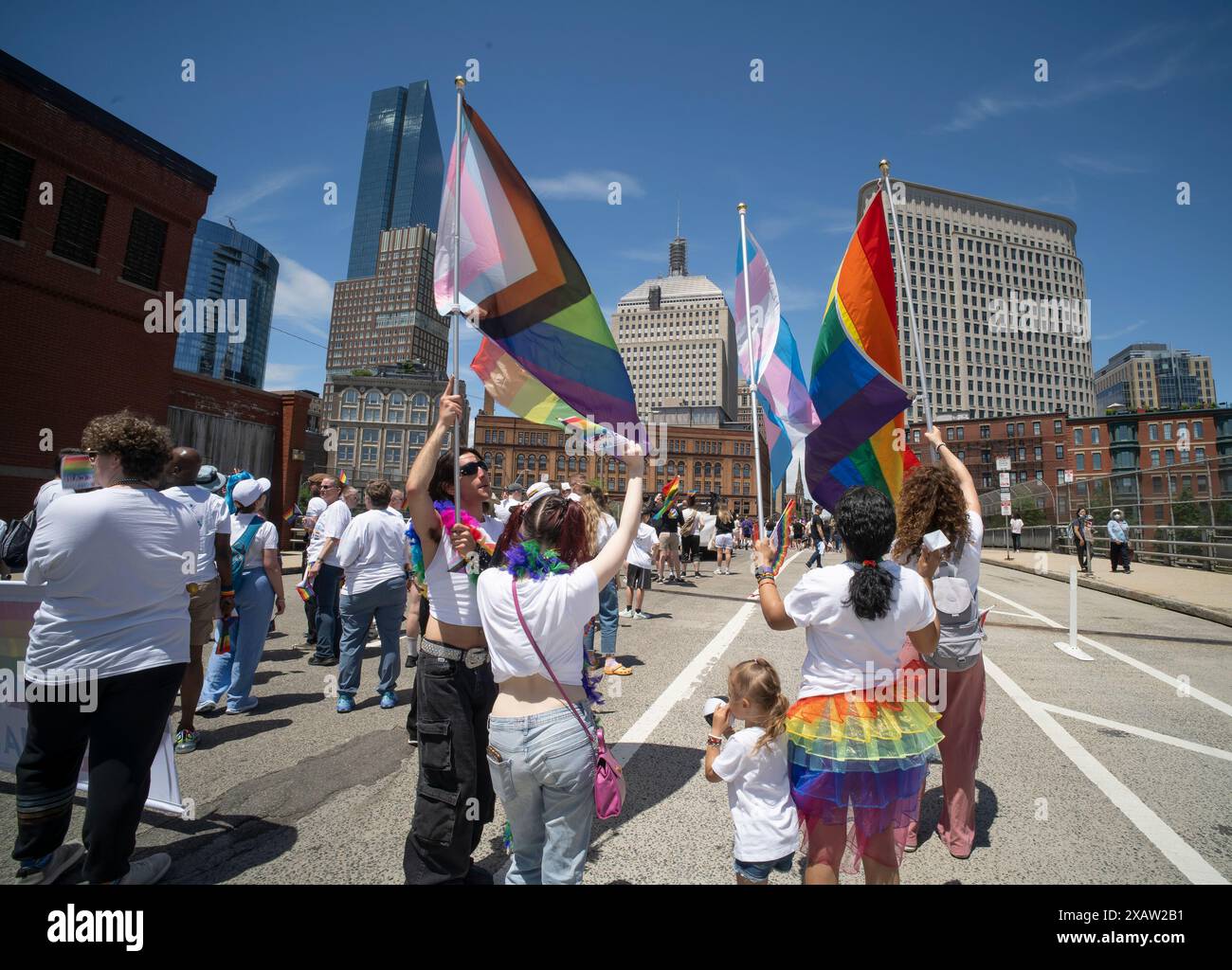 Boston, Massachusetts, USA June 8, 2024. Boston Gay Pride parade ...