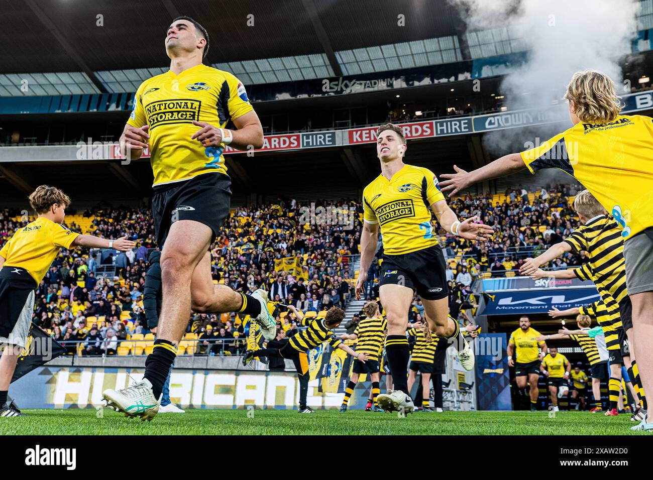 Wellington, New Zealand, 8 June, 2024. Josh Moorby of the Hurricanes ...