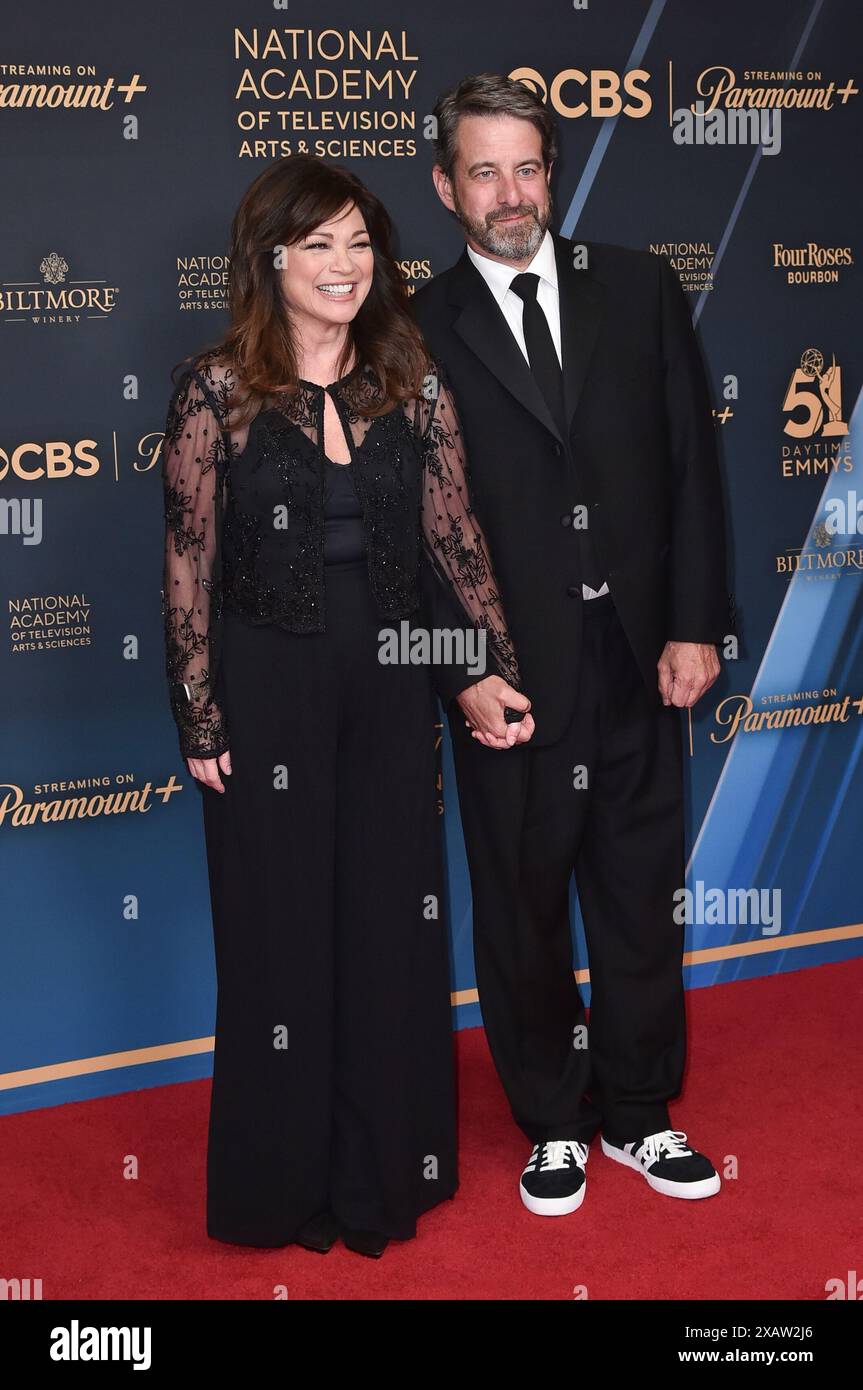 Valerie Bertinelli, left, and Mike Goodnough arrive at the 51st Daytime ...