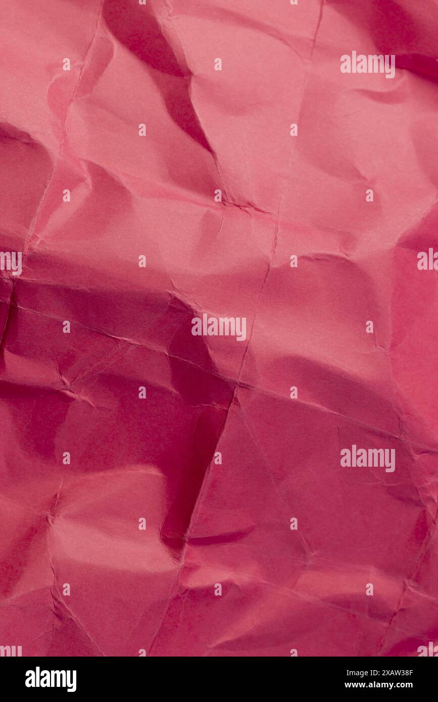 pink crumpled paper close-up, a piece of crumpled pink paper Stock ...