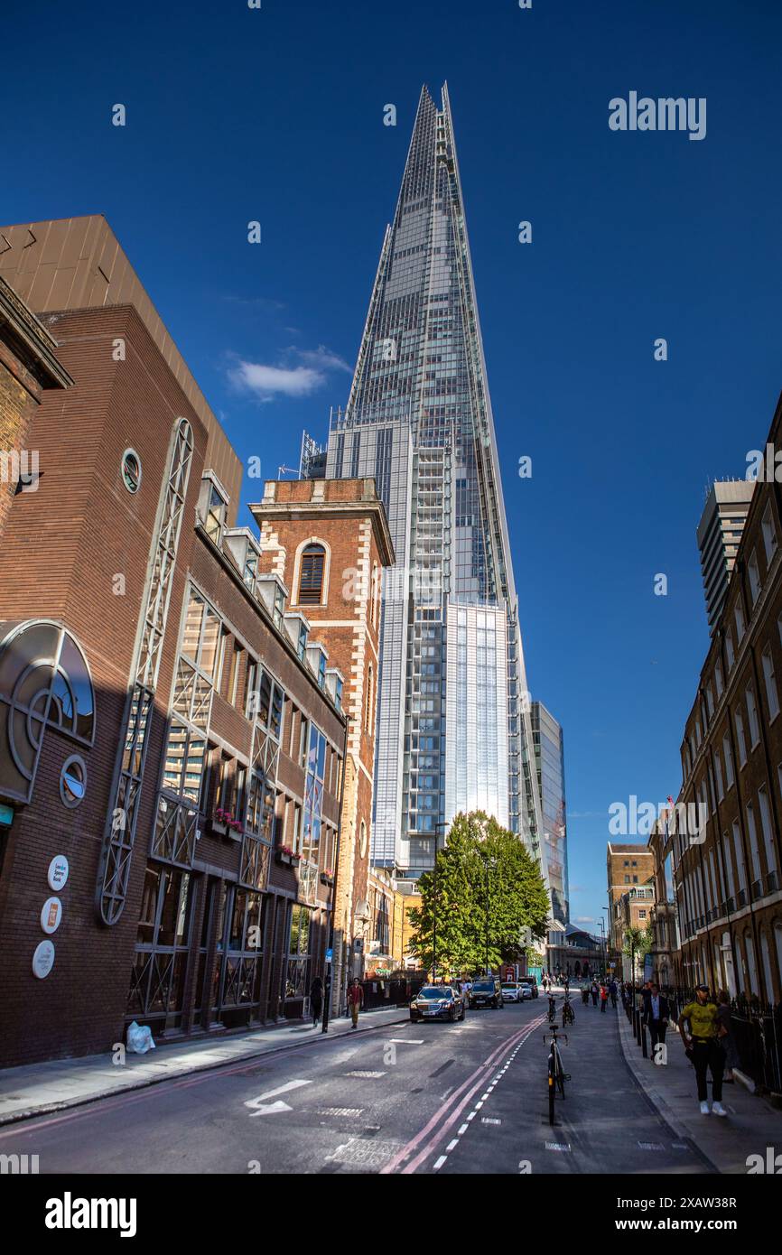 London, England – August 2023. Shard London Bridge Tower, is a pyramid ...