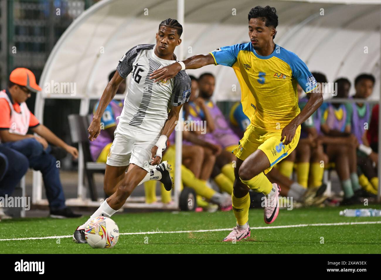 ORANJESTAD - (l-r) Jearl Margaritha of Curacao, Kymani Nedd of Aruba ...