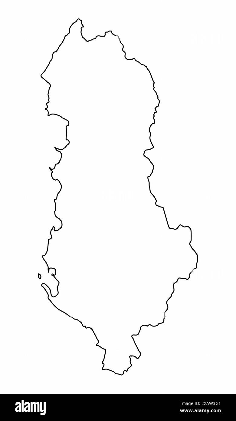 Albania map outline country border hi-res stock photography and images ...