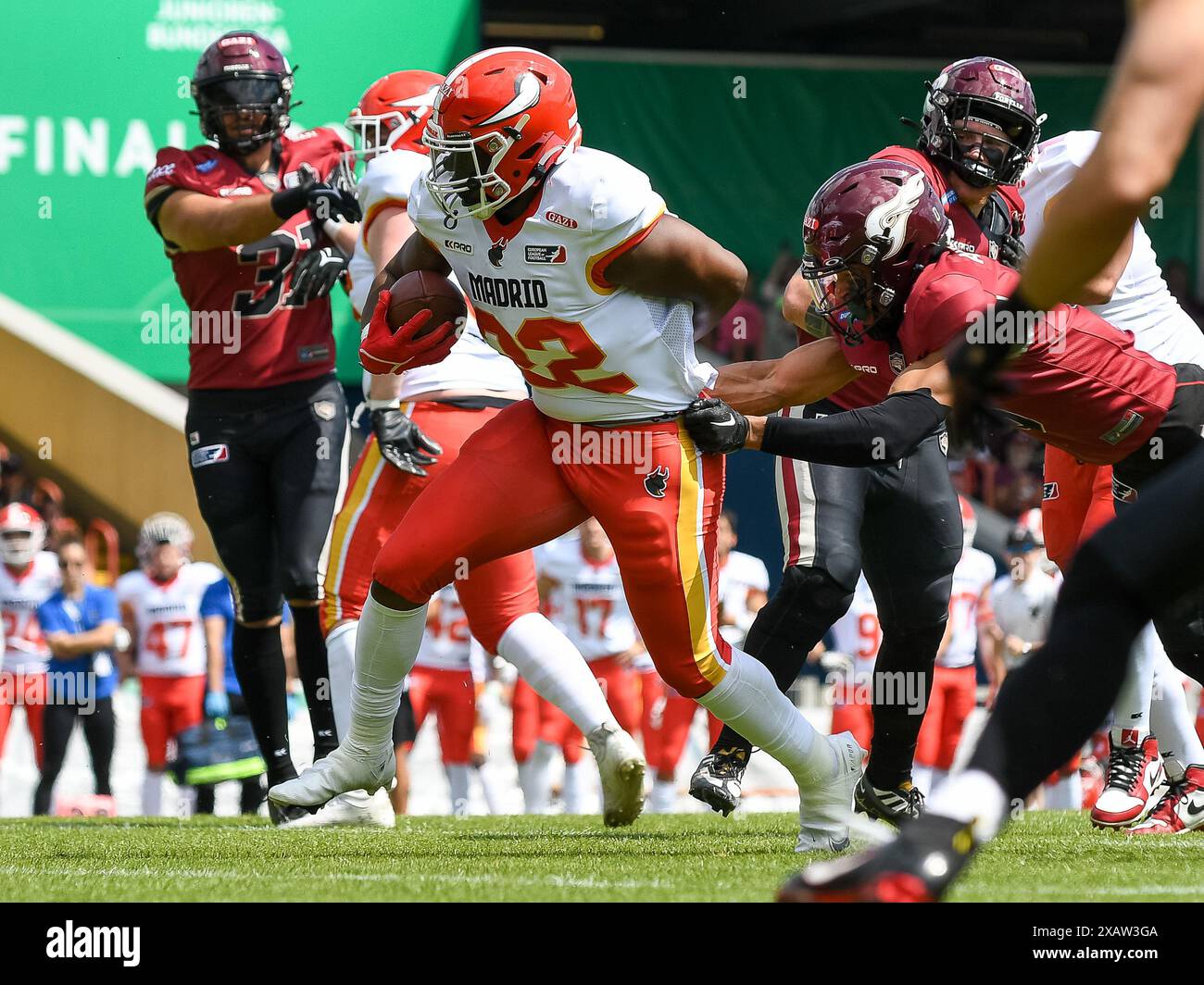 Dwayne Obi (Madrid Bravos #22), Touchdown, Rhein Fire vs. Madrid Bravos ...