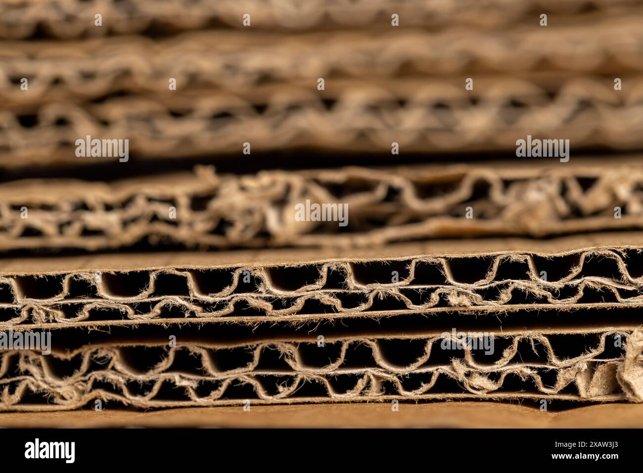 old corrugated cardboard for storage and transportation, old cardboard ...