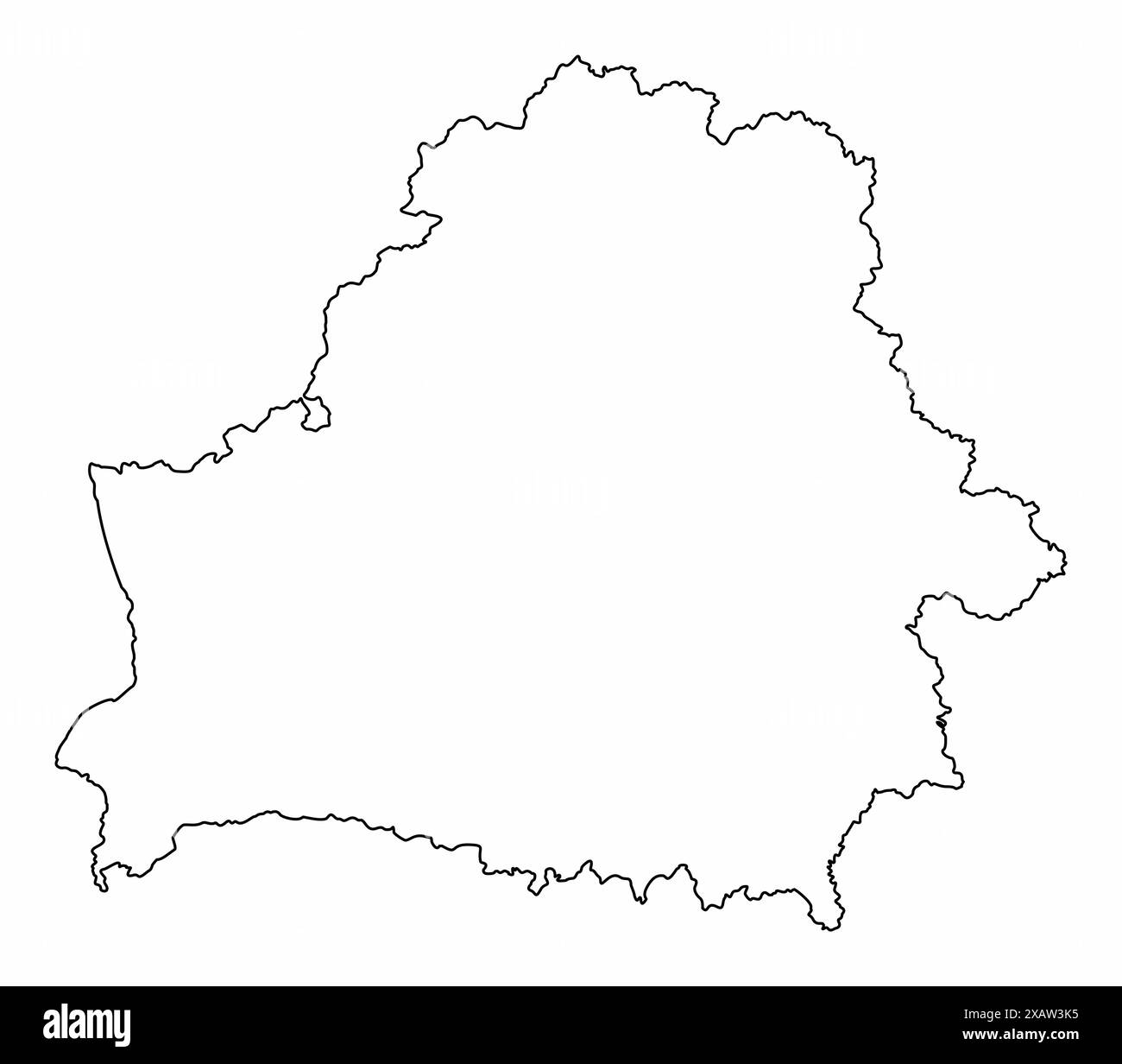 Belarus outline map isolated on white background Stock Vector Image ...