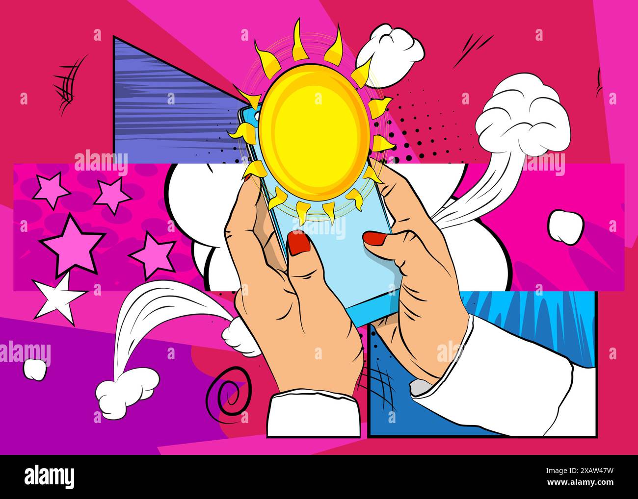 Sunny morning glory Stock Vector Images - Alamy