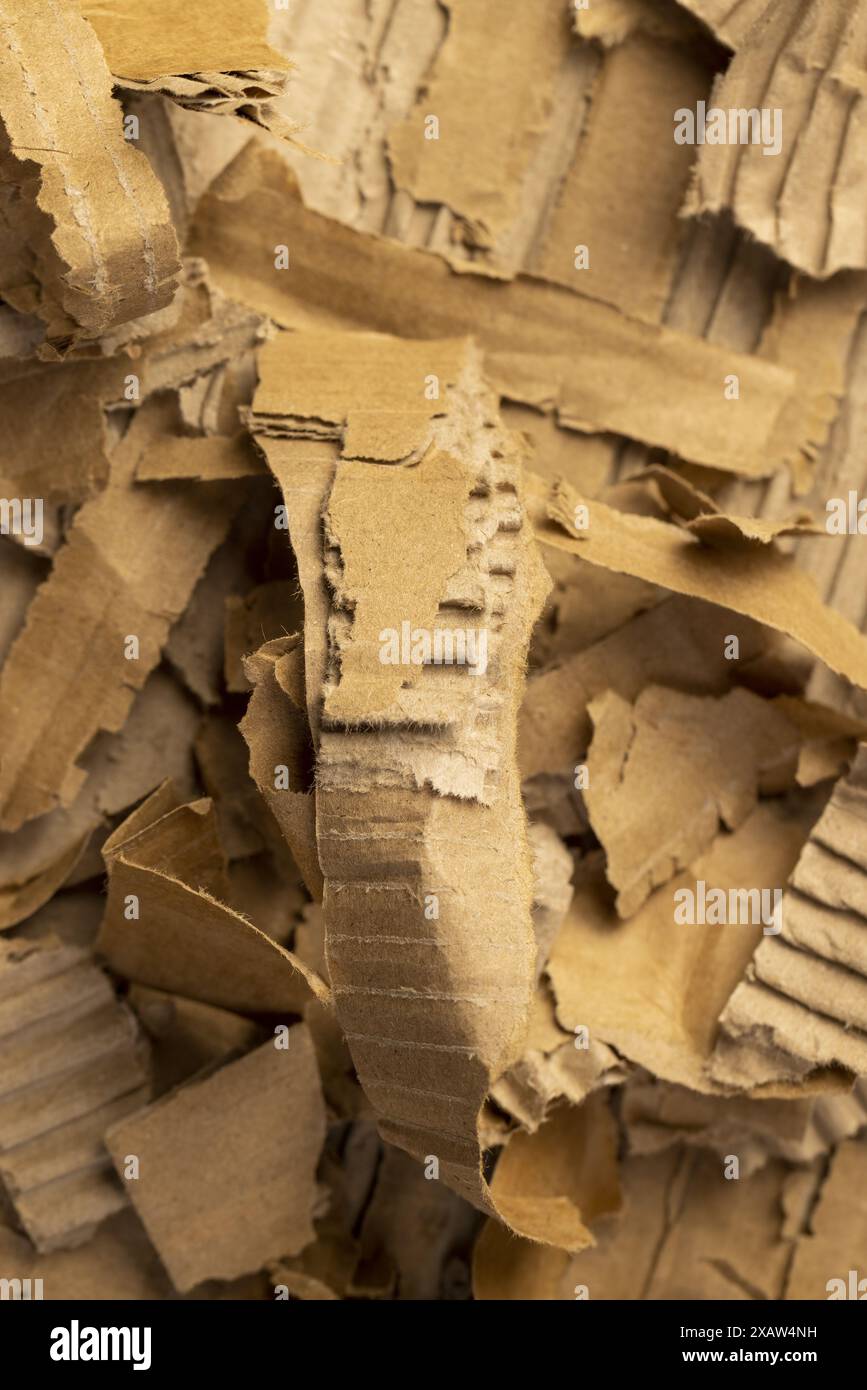 old crumpled and damaged waste paper cardboard, damaged packaging ...
