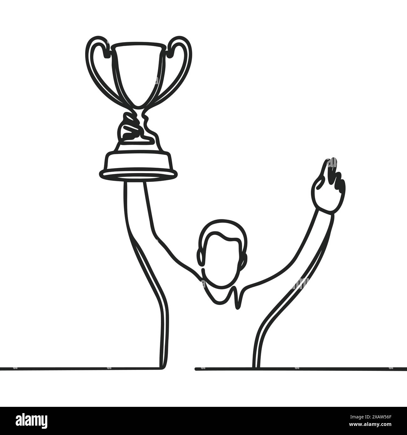 Celebrating victory in sports Stock Vector Images - Alamy