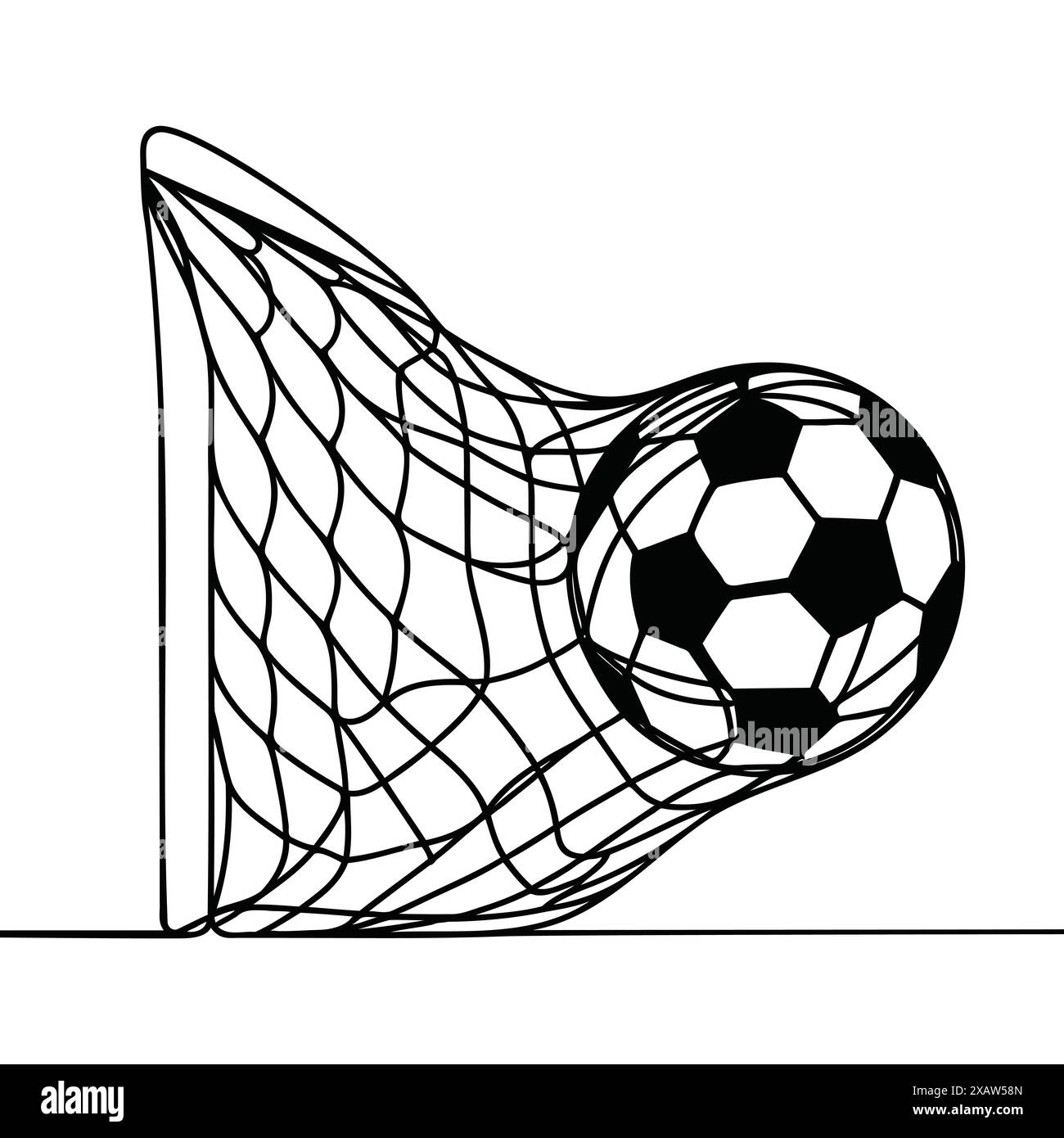Side of football net Stock Vector Images - Alamy