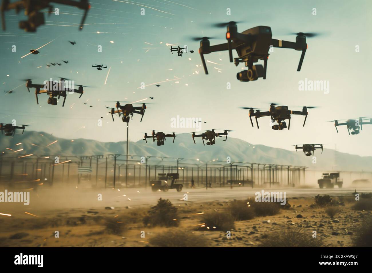 Military drone swarm hi-res stock photography and images - Alamy