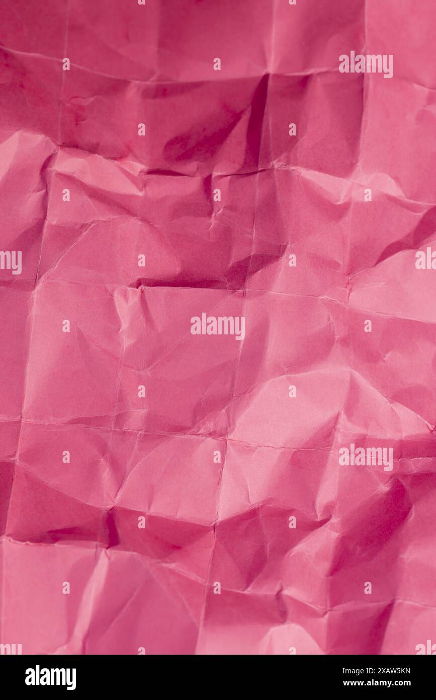 pink crumpled paper close-up, a piece of crumpled pink paper Stock ...