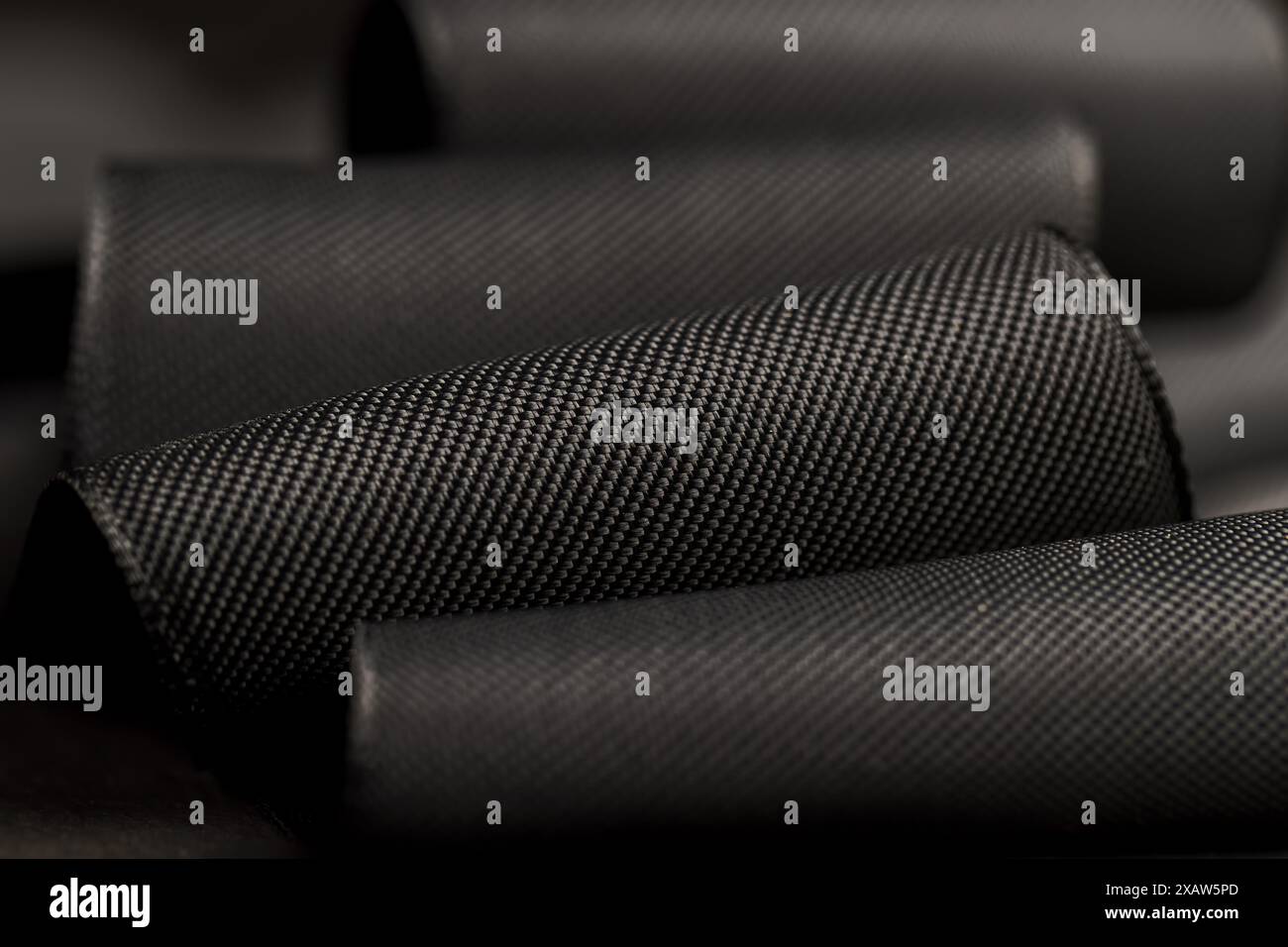 beautiful black satin ribbon close-up, shiny beautiful black satin ...