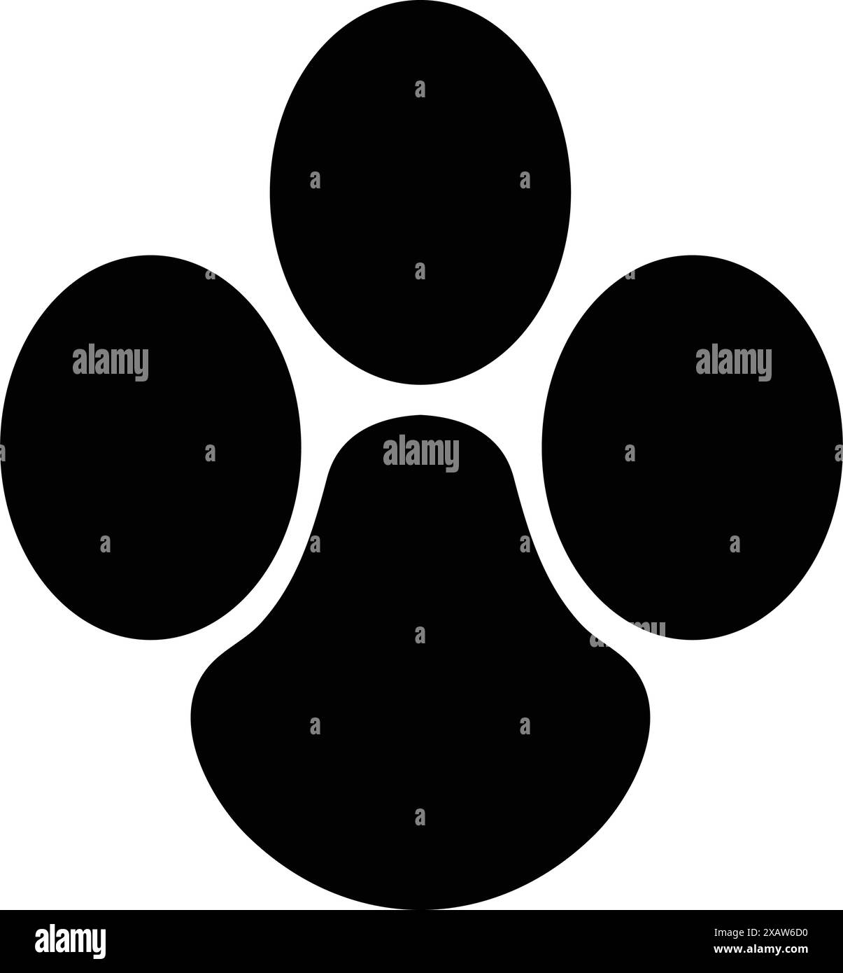 dog paw logo icon, cat paw illustration design Stock Vector Image & Art ...